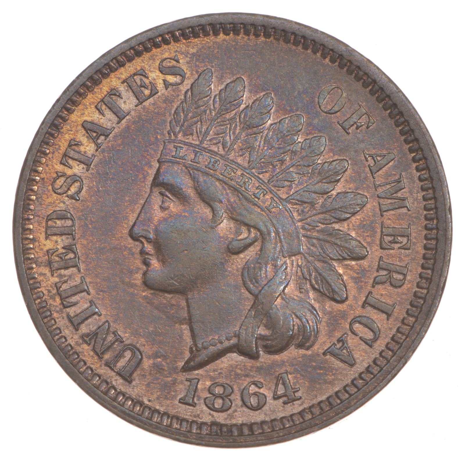 1864 Indian Head Cent - L On Ribbon | Property Room