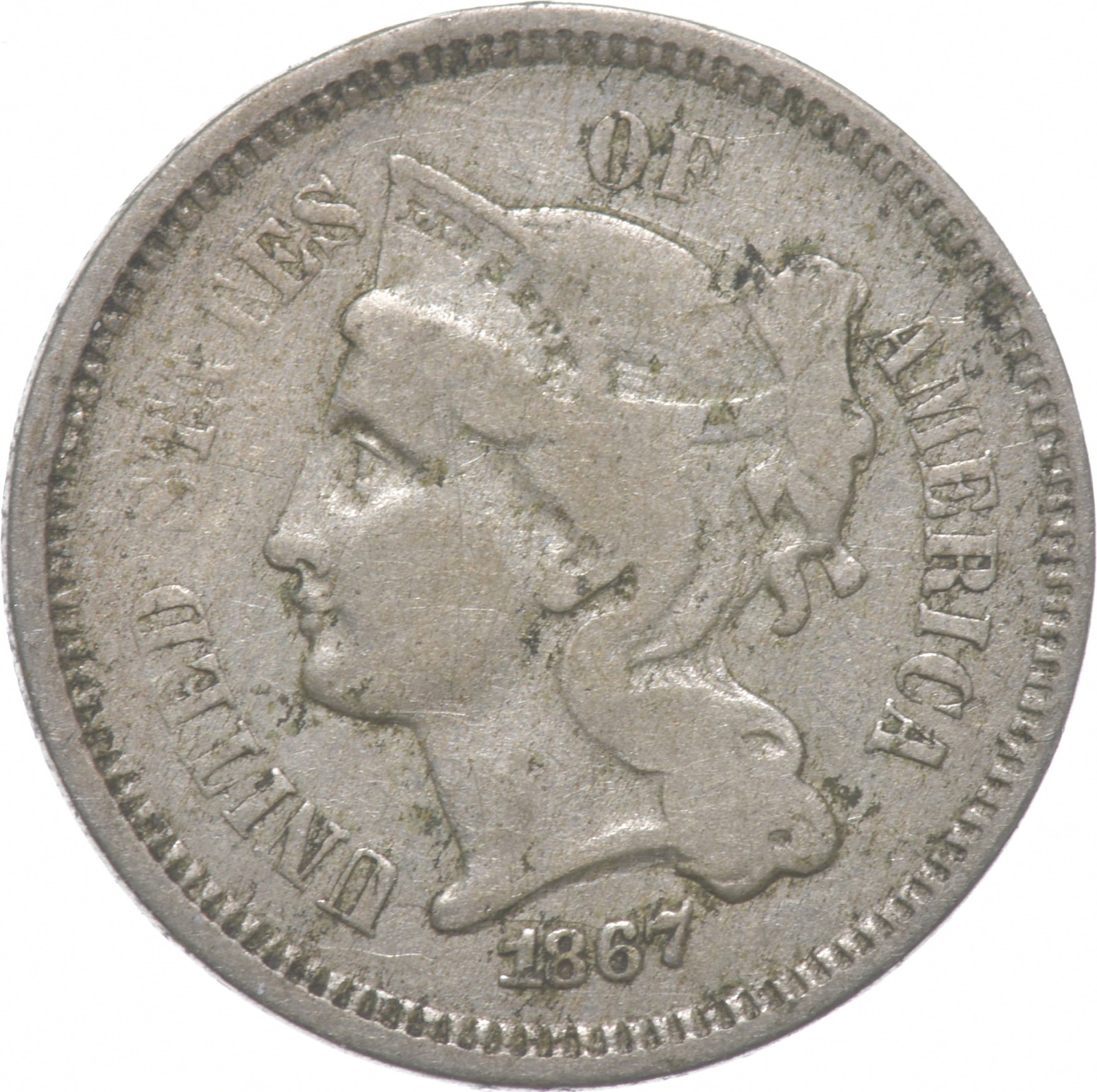 1867 Nickel Three-Cent Piece - Charles Coin Collection | Property Room