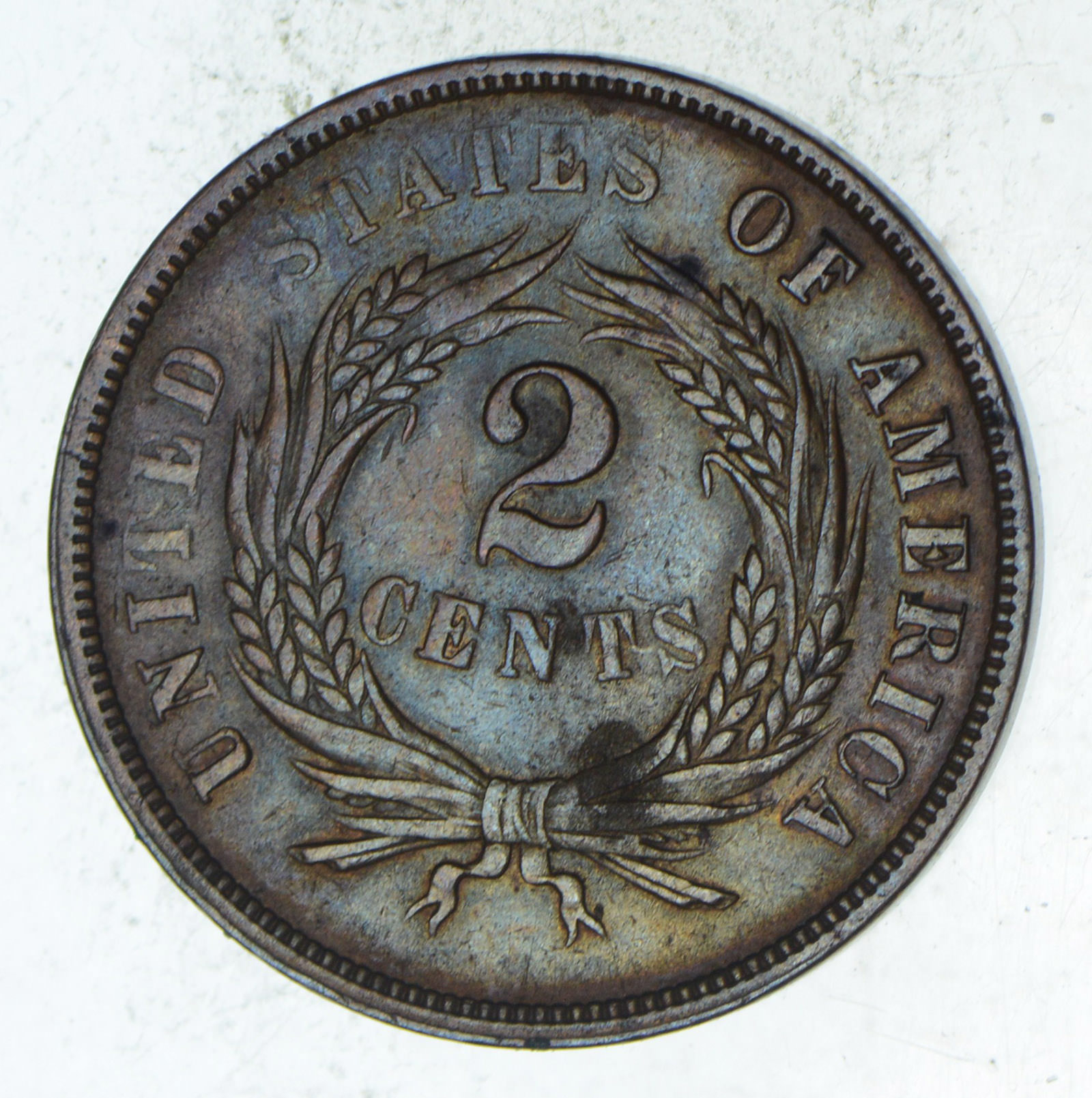 1867 Two-Cent Piece - DDO - Double Die Error Sharp | Property Room