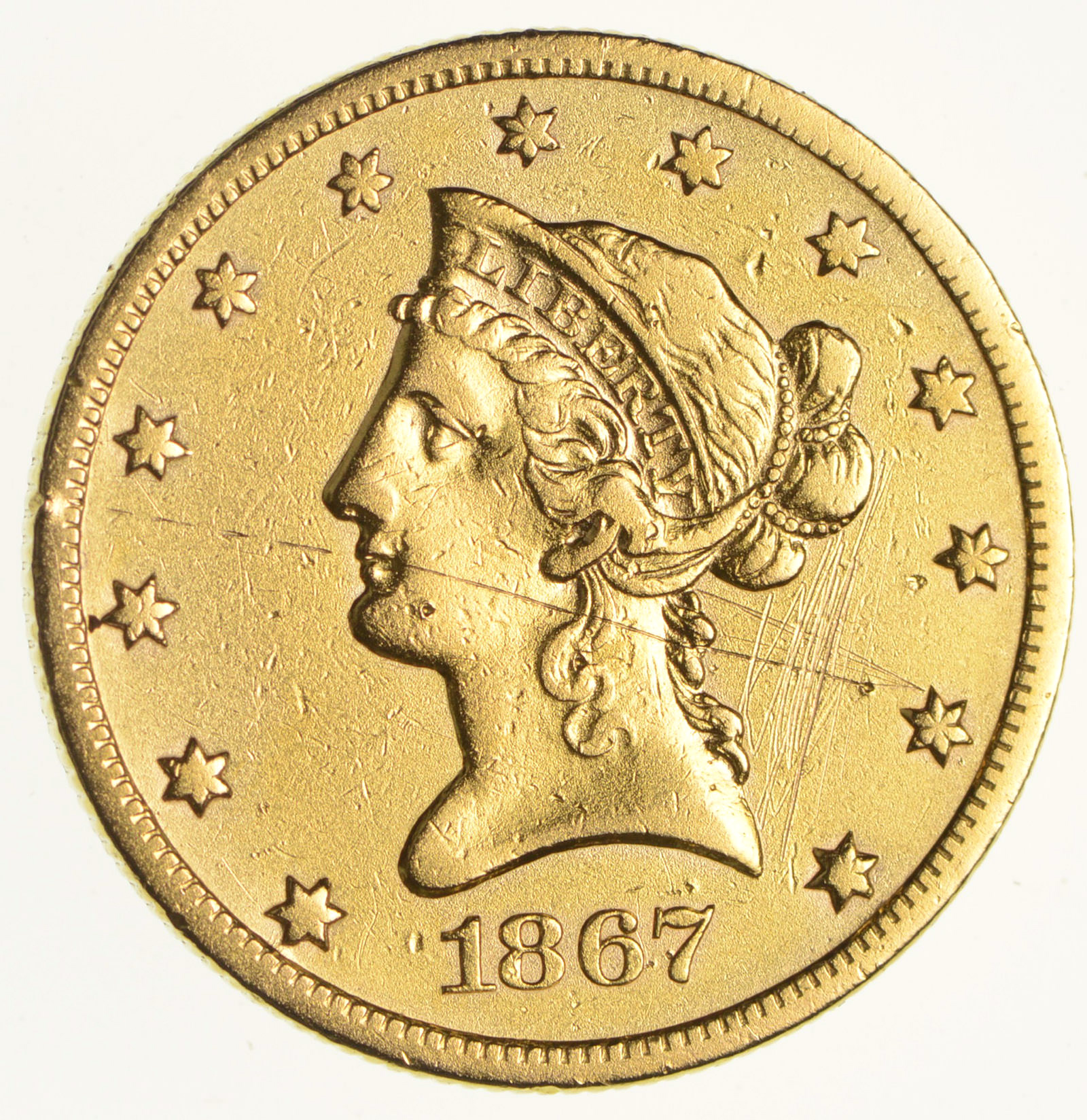 1867-S $10.00 Liberty Head Gold Eagle - Very Rare | Property Room
