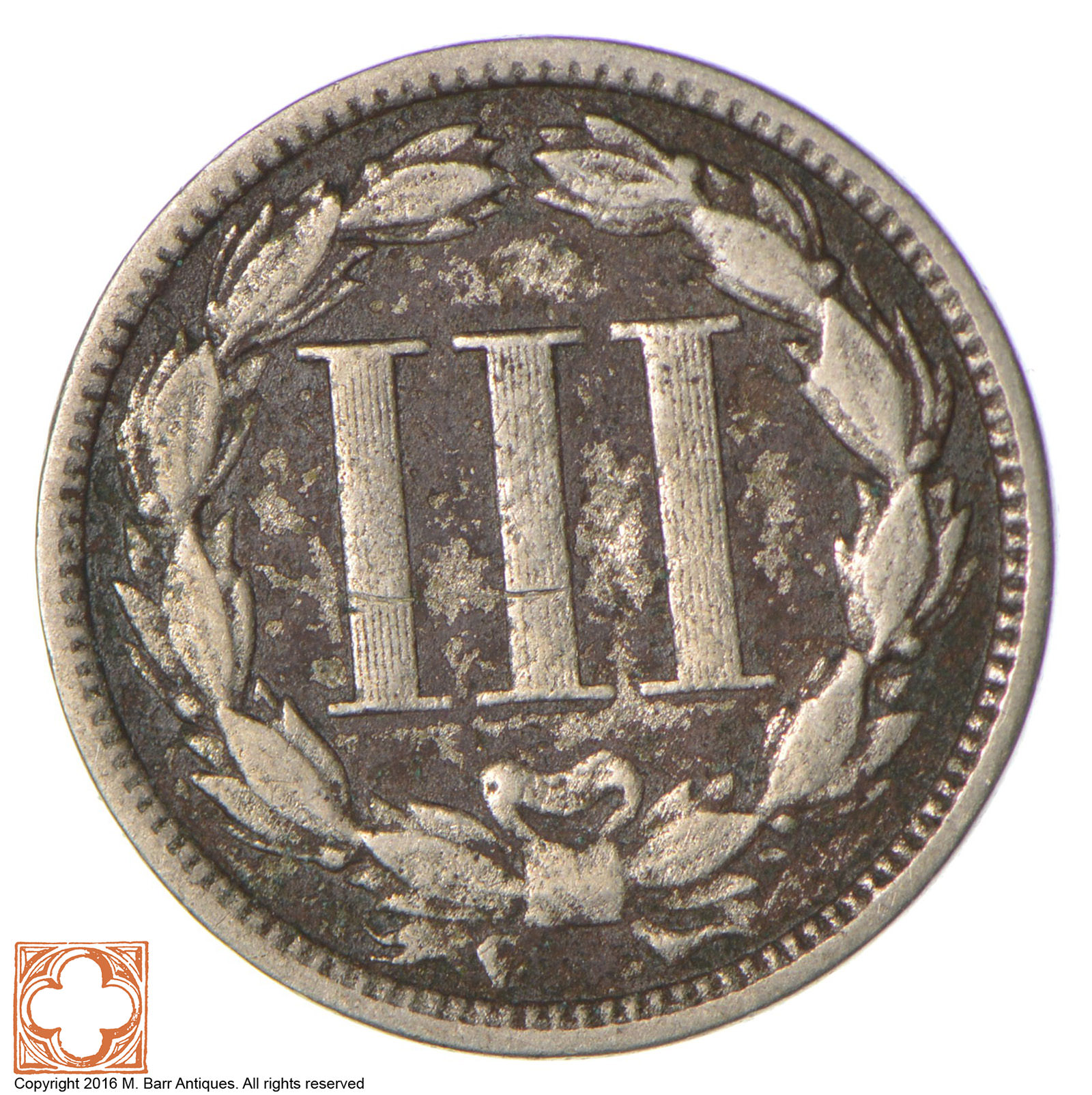 1868 - ***3***THREE***Cent Piece*** - US Type Coin | Property Room