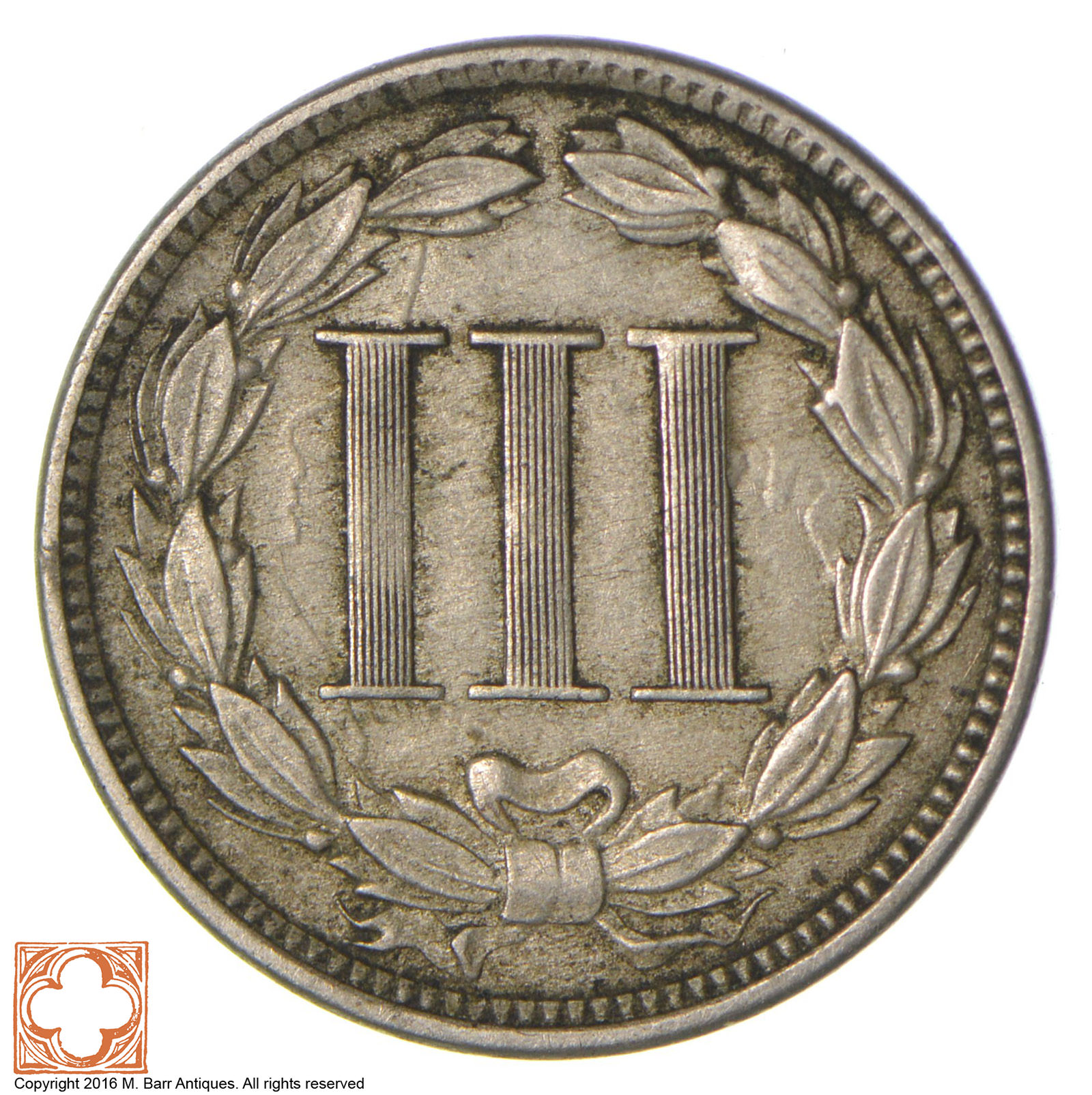 1868 - ***3***THREE***Cent Piece*** - US Type Coin | Property Room