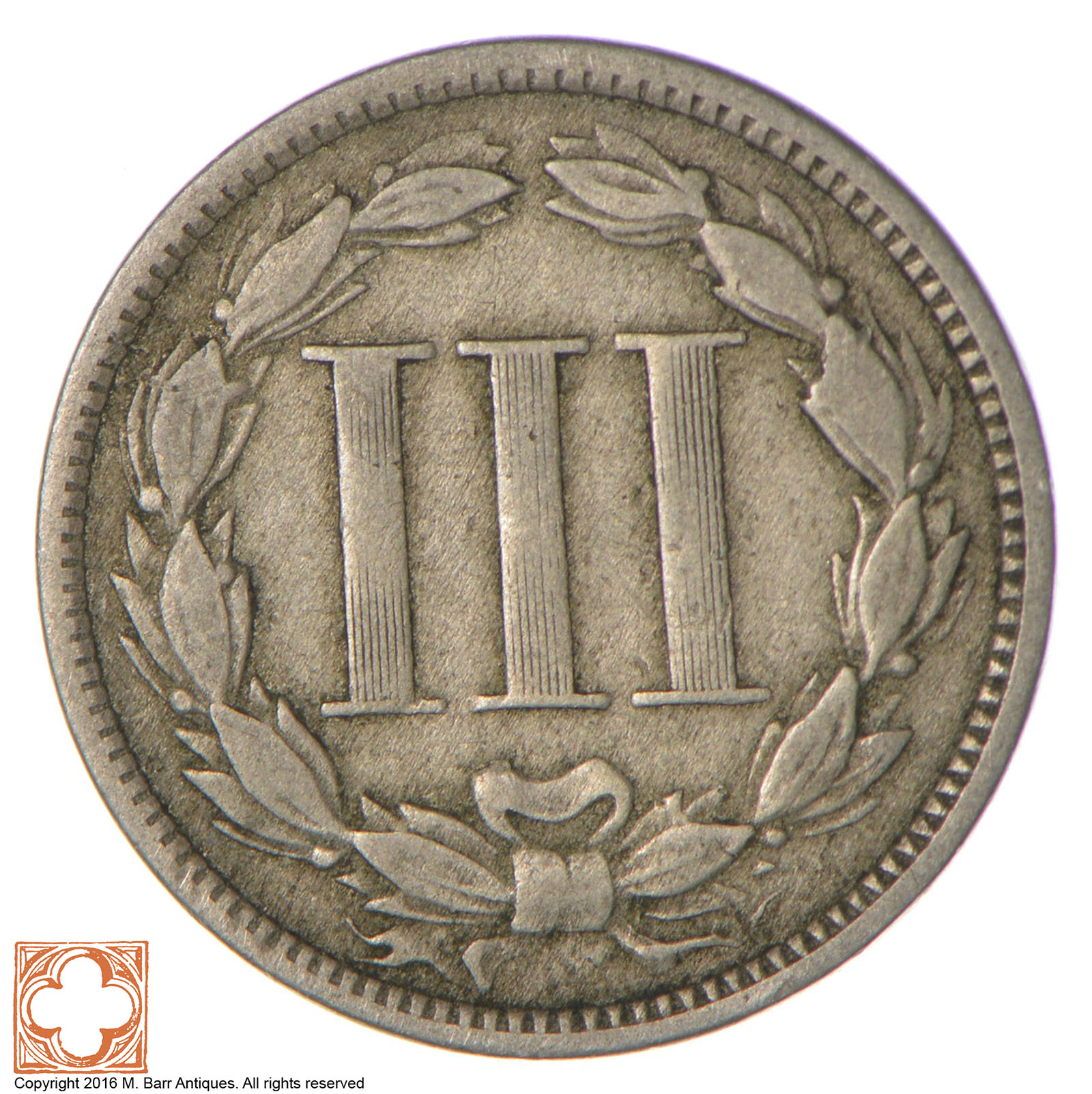 1868 - ***3***THREE***Cent Piece*** - US Type Coin | Property Room