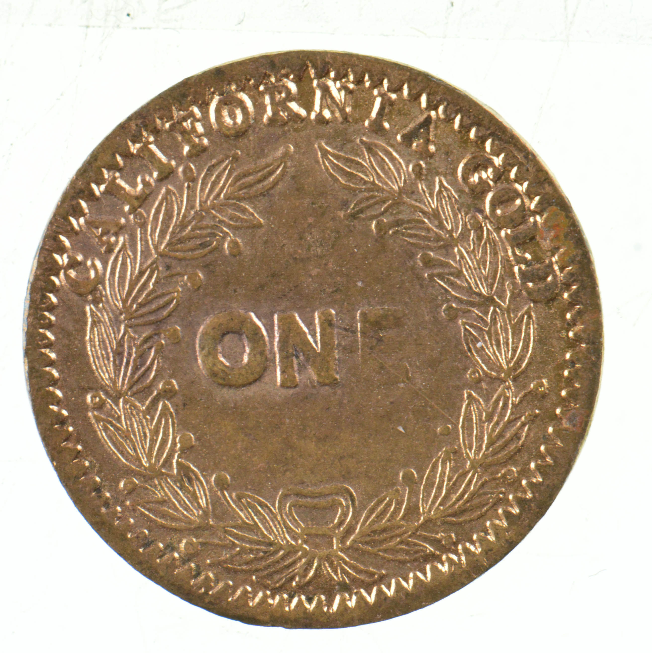 1872 Indian Head Round California Gold Rush Souvenir Token | Property Room