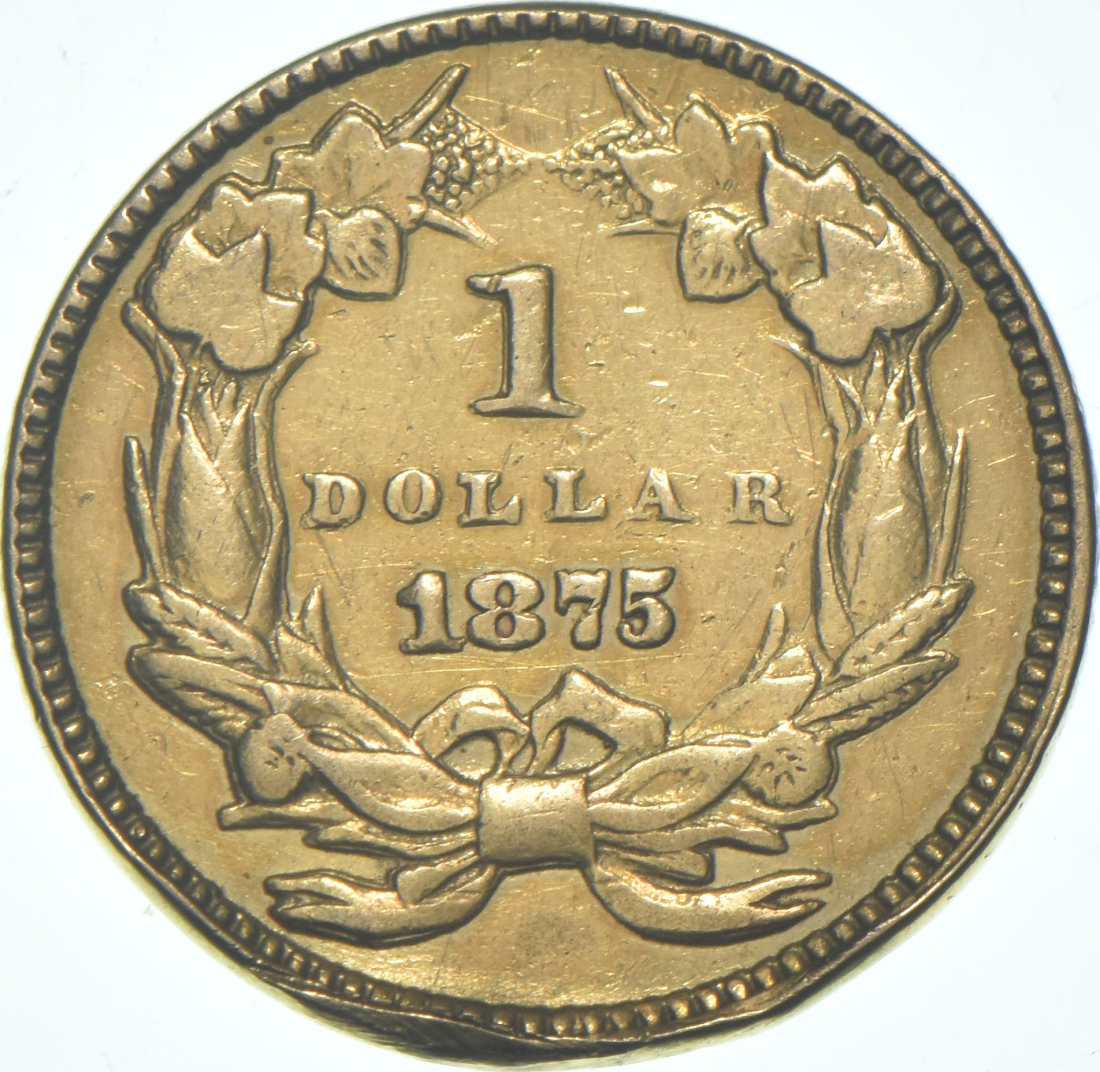 1875 $1 Indian Princess Head Gold Dollar Piece | Property Room