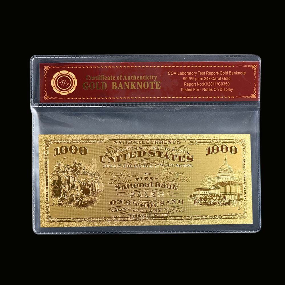 1875 $1,000.00 First Natioanl Bank - National Currency Replica Bank ...