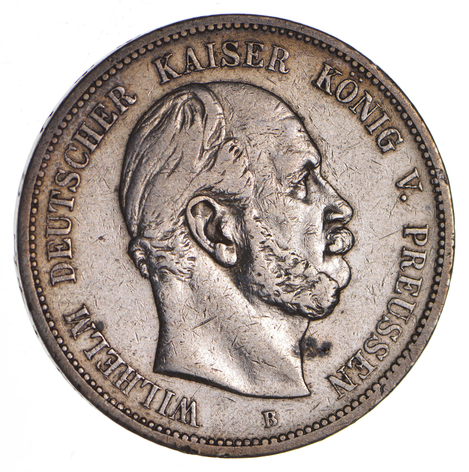 1875 German States Prussia 5 Mark - Circulated | Property Room