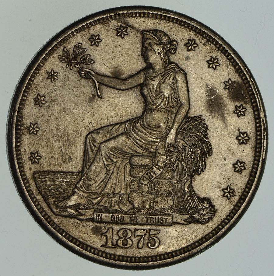 1875-CC Trade Silver Dollar - Near Uncirculated | Property Room