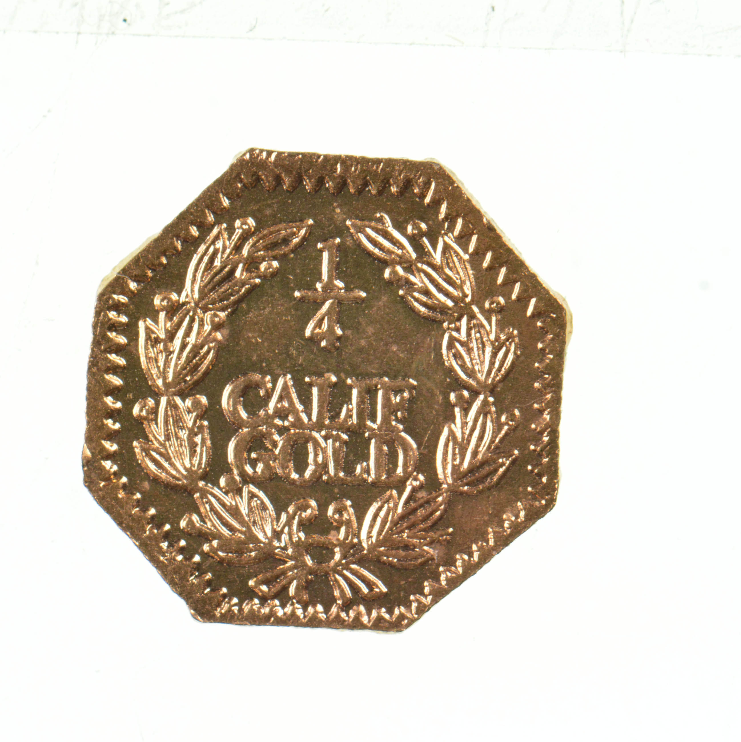 1876 Liberty Head Octagonal California Gold Rush Souvenir Token ...