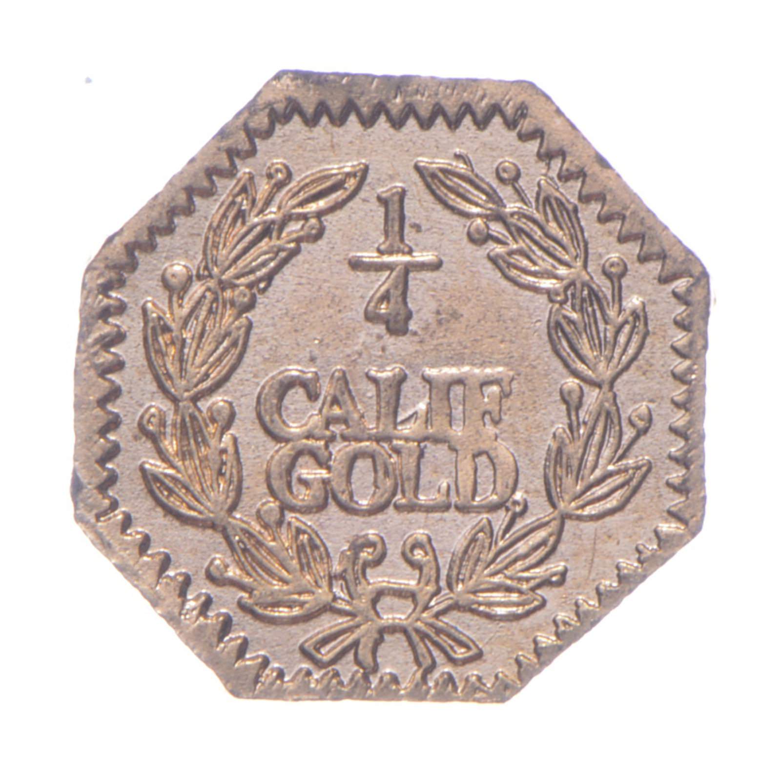 1876 Octagonal California Gold Rush Souvenir Token | Property Room