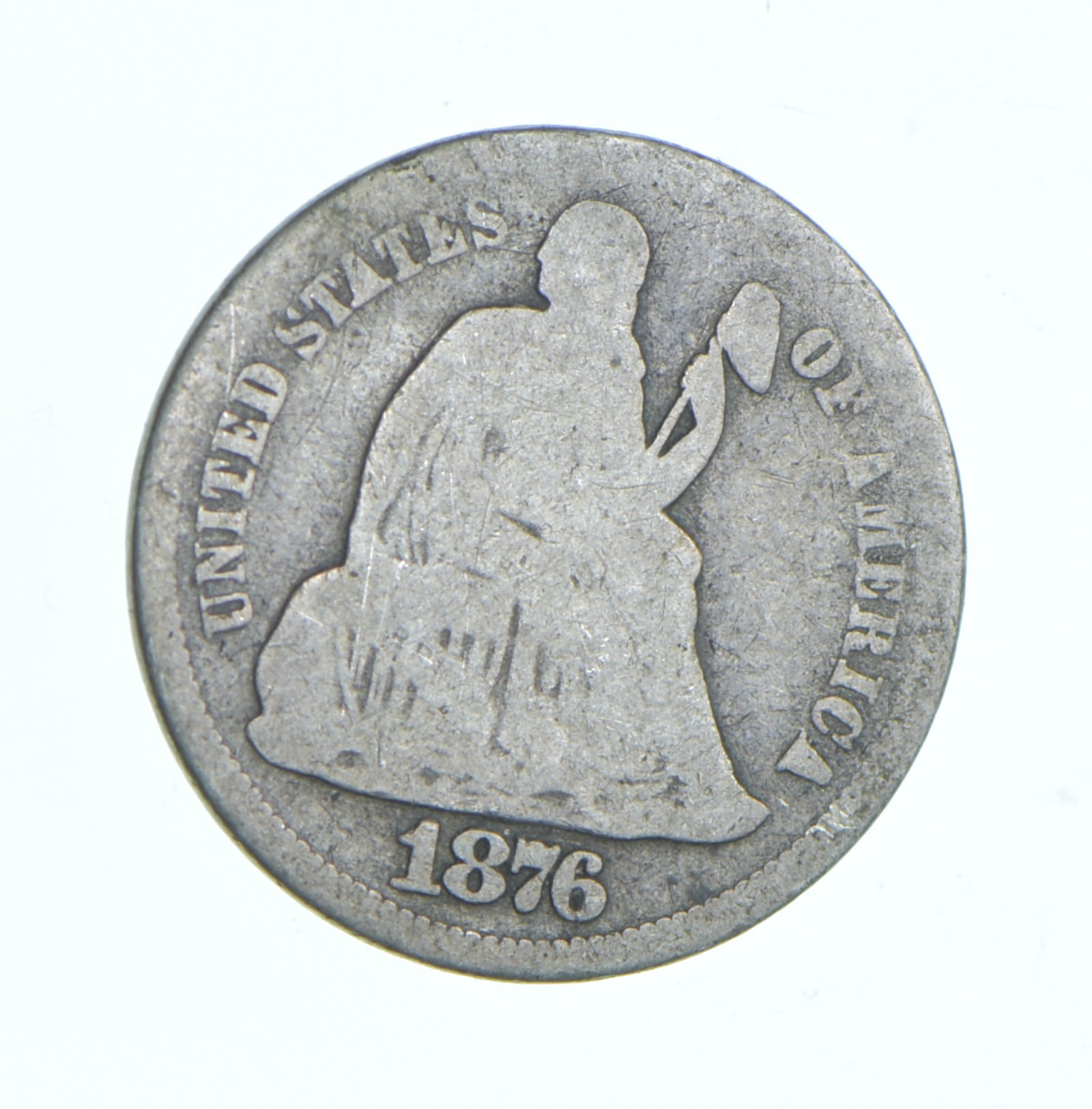 1876 Seated Liberty Dime - Jacobs Coin Collection | Property Room