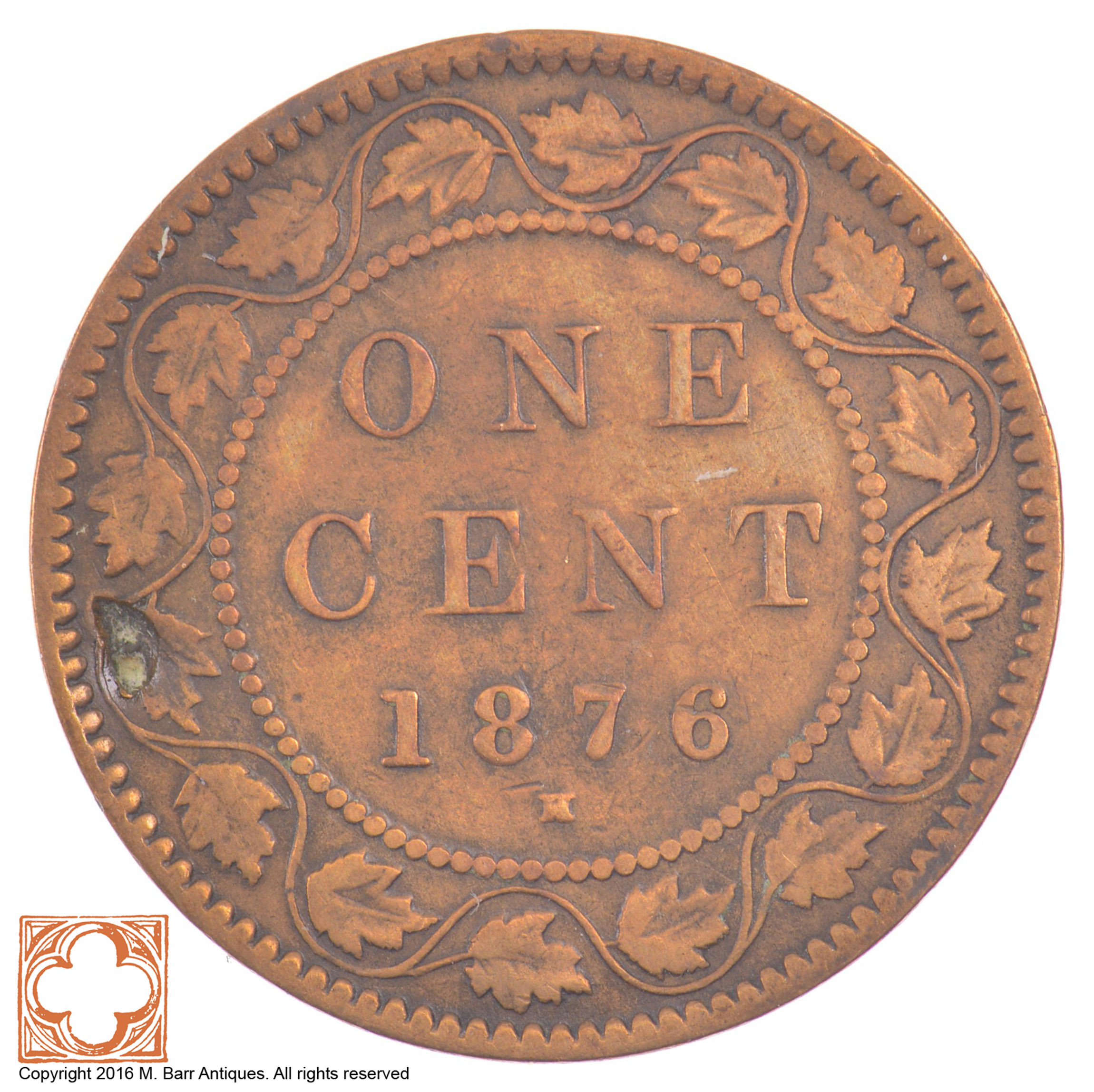 1876-H Canada One Cent Queen Victoria | Property Room