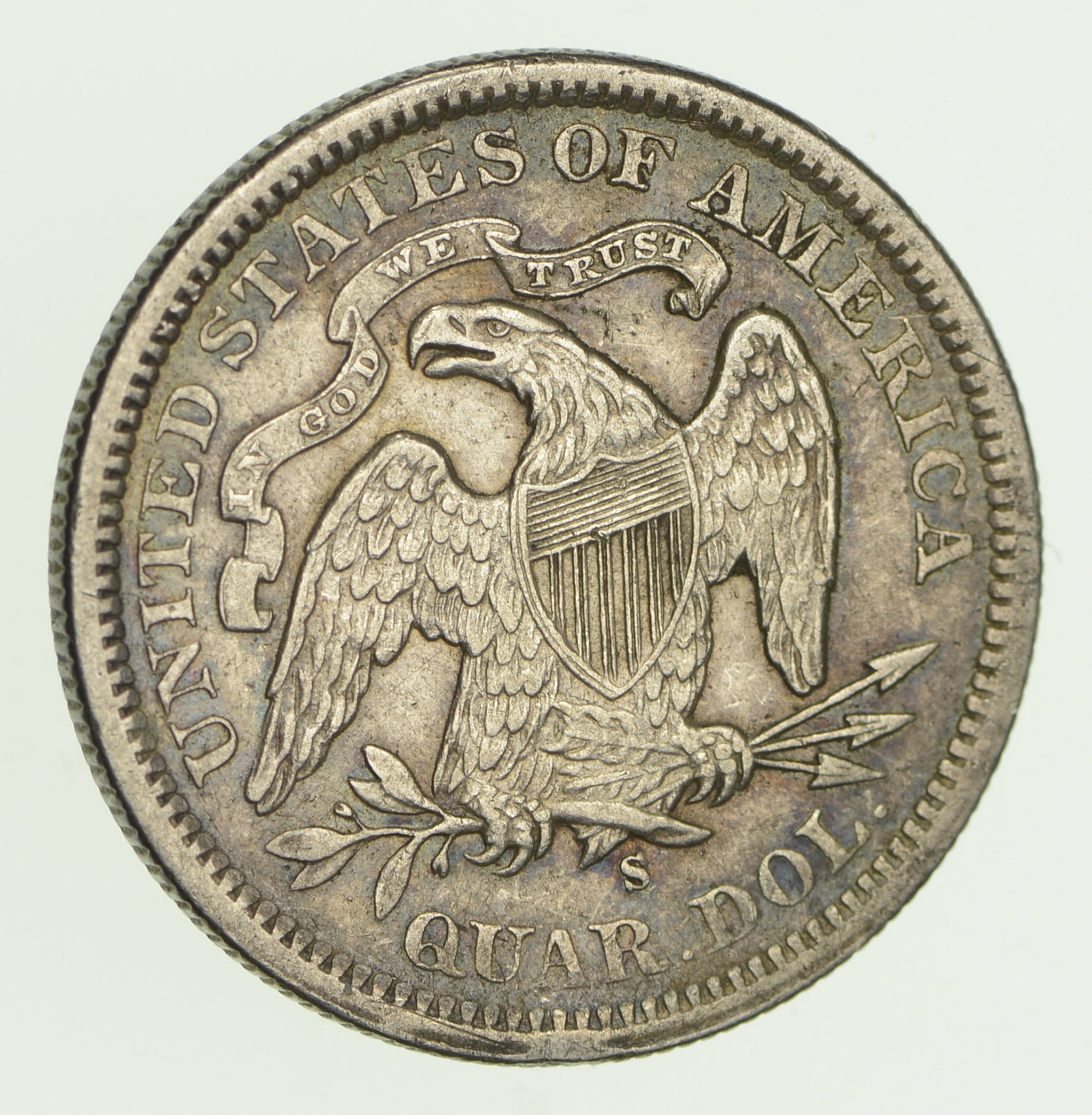 1876-S Seated Liberty Quarter - Circulated | Property Room