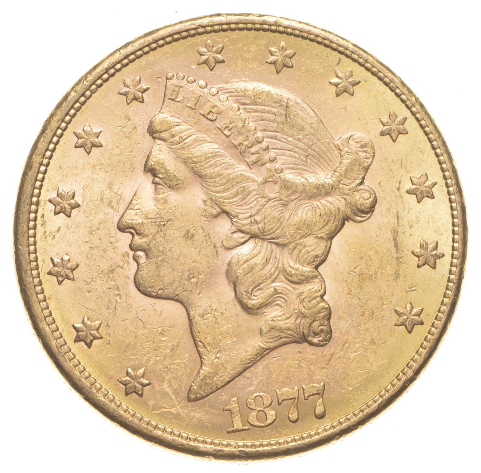 1877 $20 Liberty Head Gold Double Eagle | Property Room