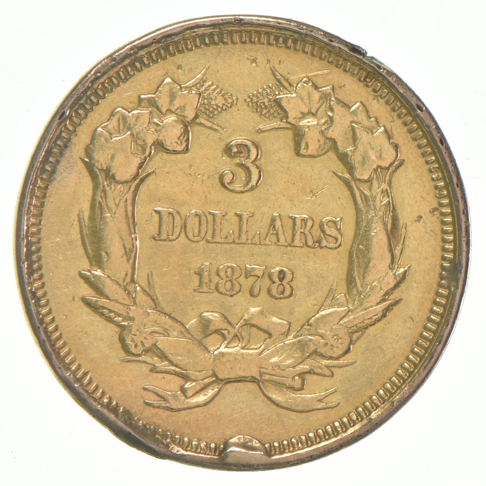 1878 $3 Indian Princess Head Gold Three-Dollar Piece | Property Room
