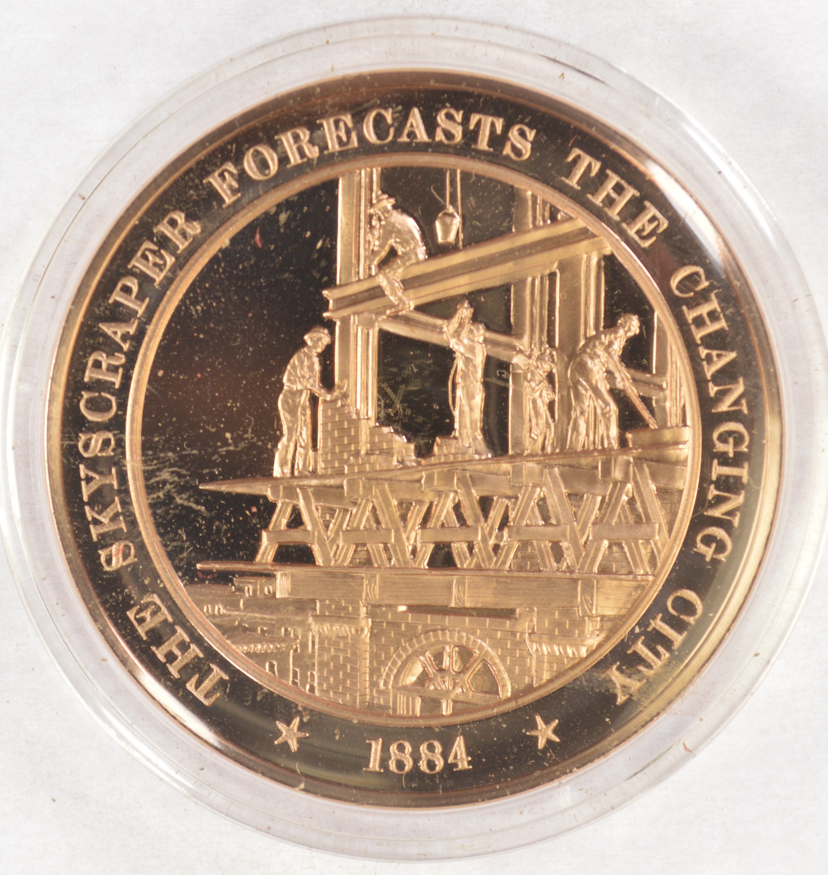 1884 The Skyscraper Forecasts The Changing City - Bronze Historic ...