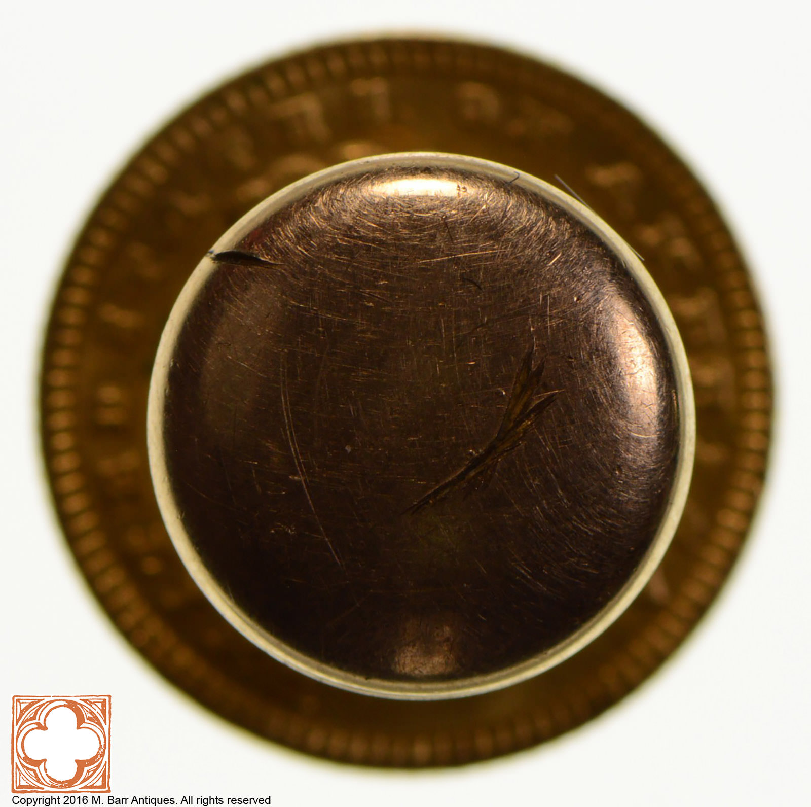 1885 Indian Princess Head Gold Dollar Button | Property Room