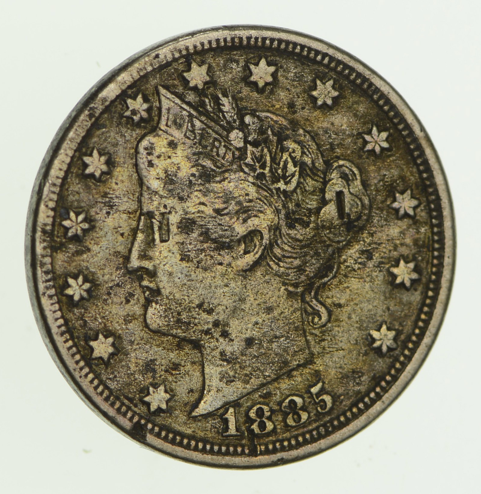 1885 Liberty V Nickel - With Cents - Circulated | Property Room