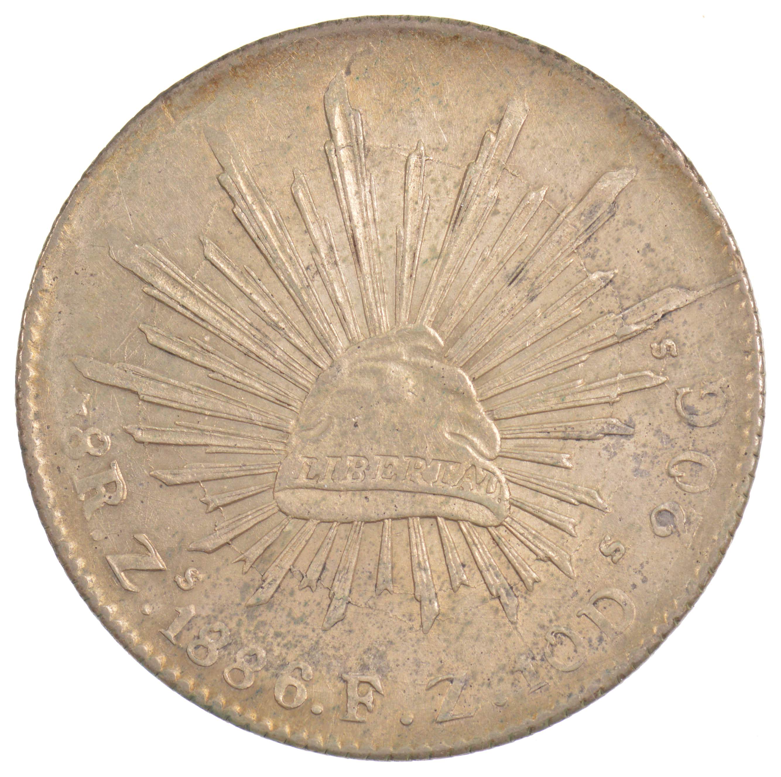 1886 Mexico Silver 8 Reales | Property Room