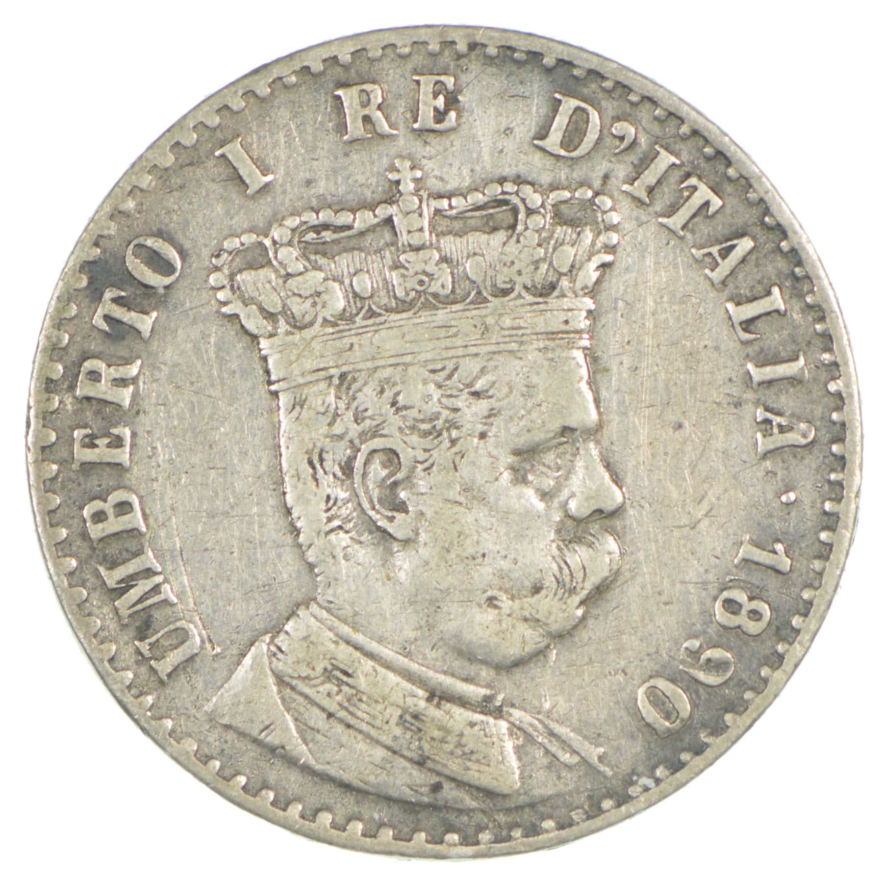 1890 Italian Eritrea 50 Centesimi Silver Coin | Property Room
