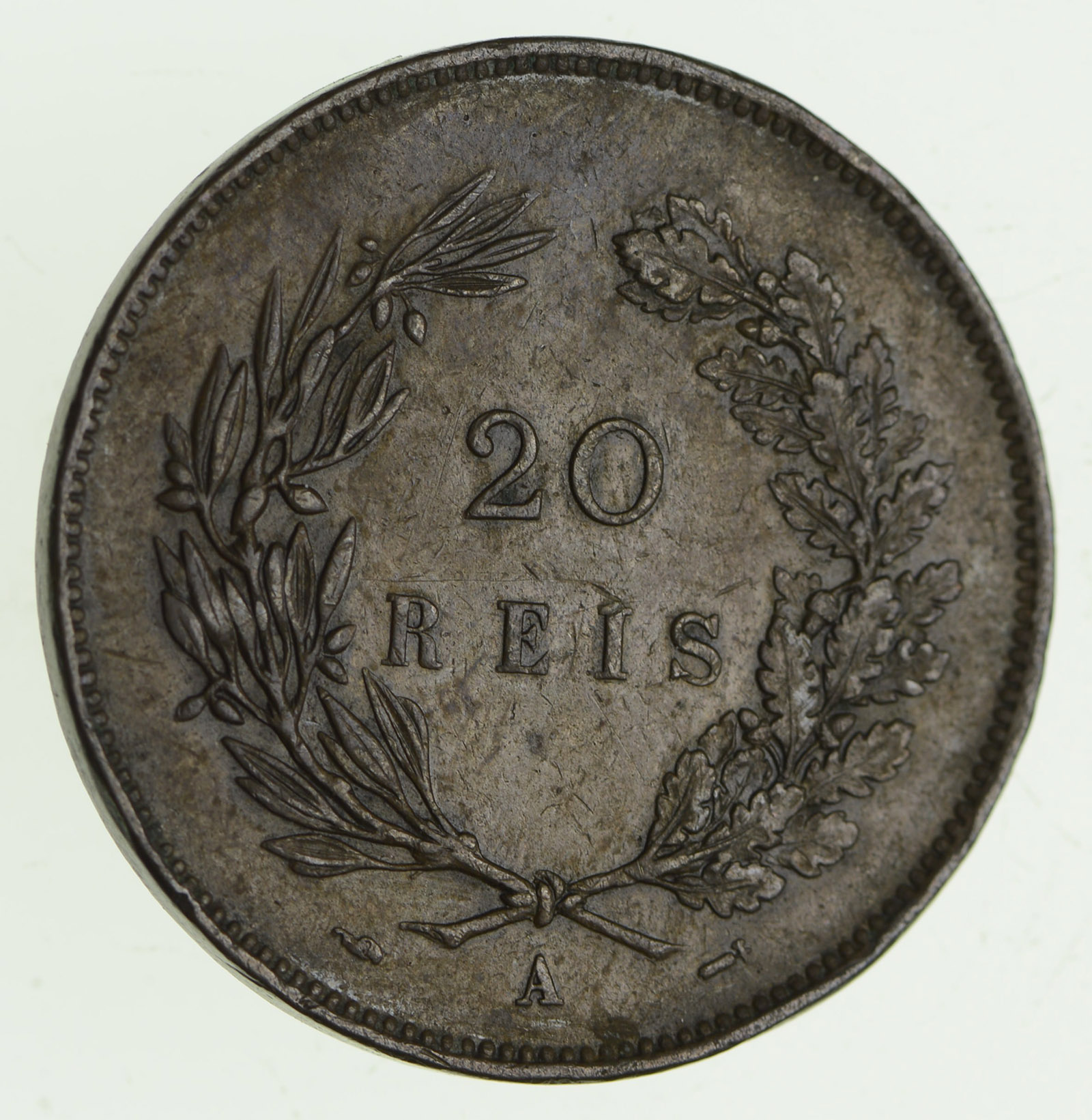 1891 Portugal 20 Reis - Historic World Coin | Property Room