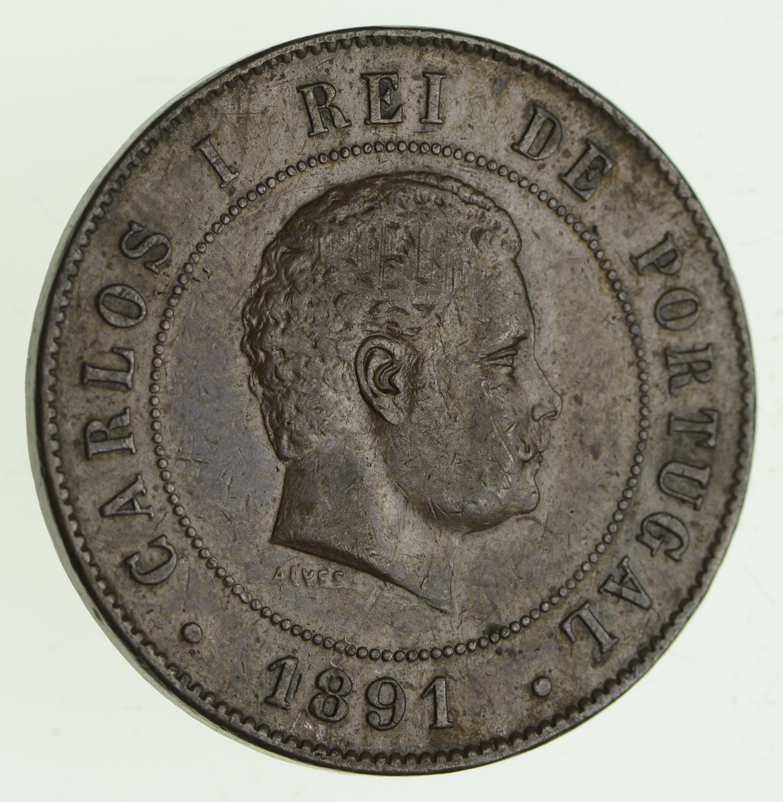 1891 Portugal 20 Reis - Historic World Coin | Property Room