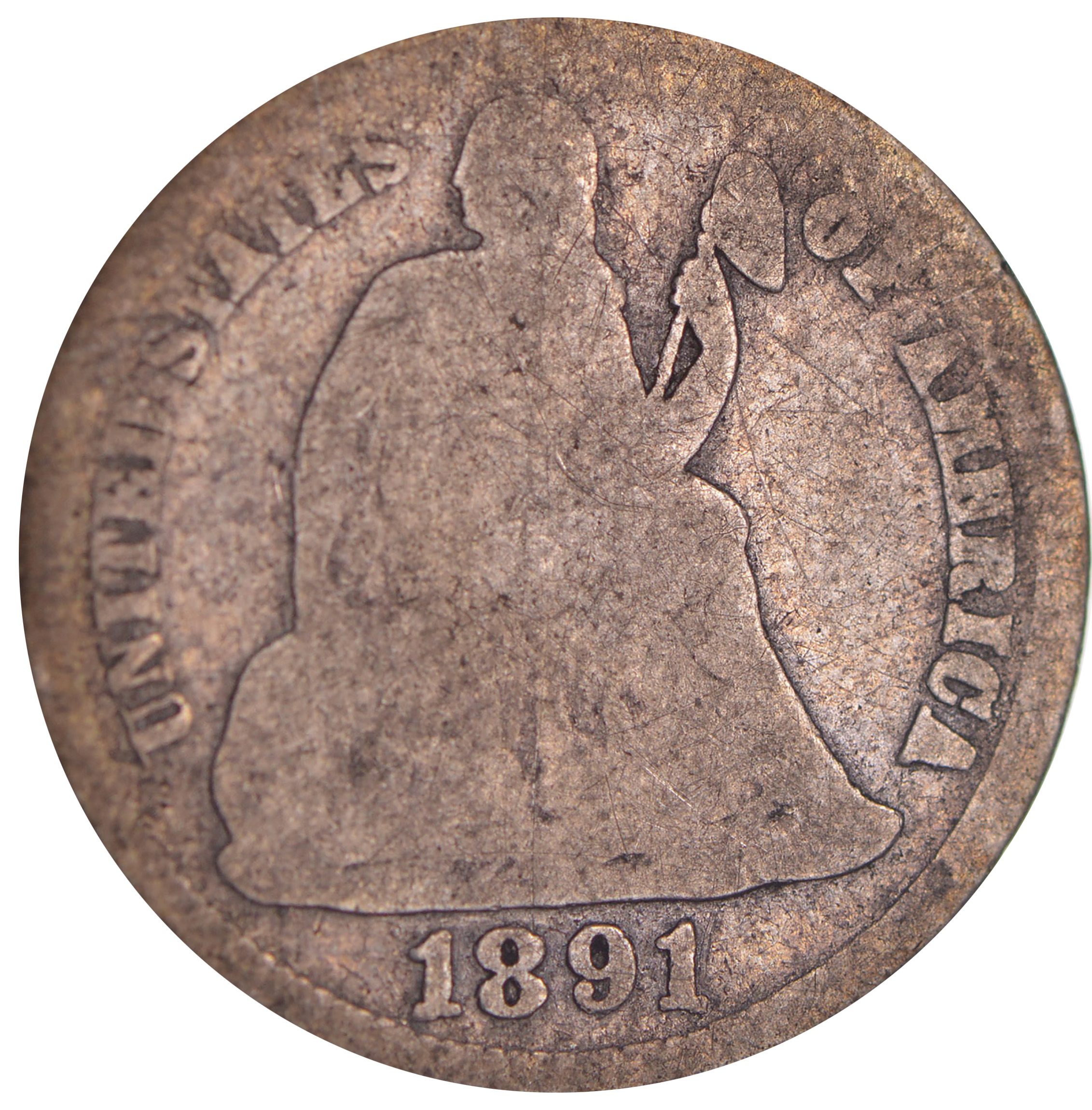 1891 Seated Liberty Silver Dime | Property Room
