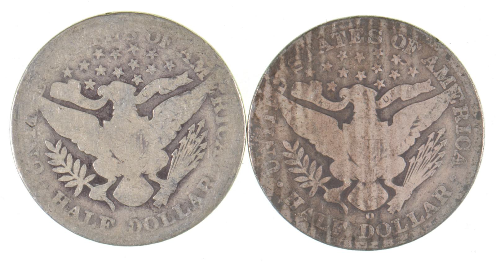 1892-1915 Lot 2 1901 1902-O Barber 90% Half Dollars - Coin Collection ...