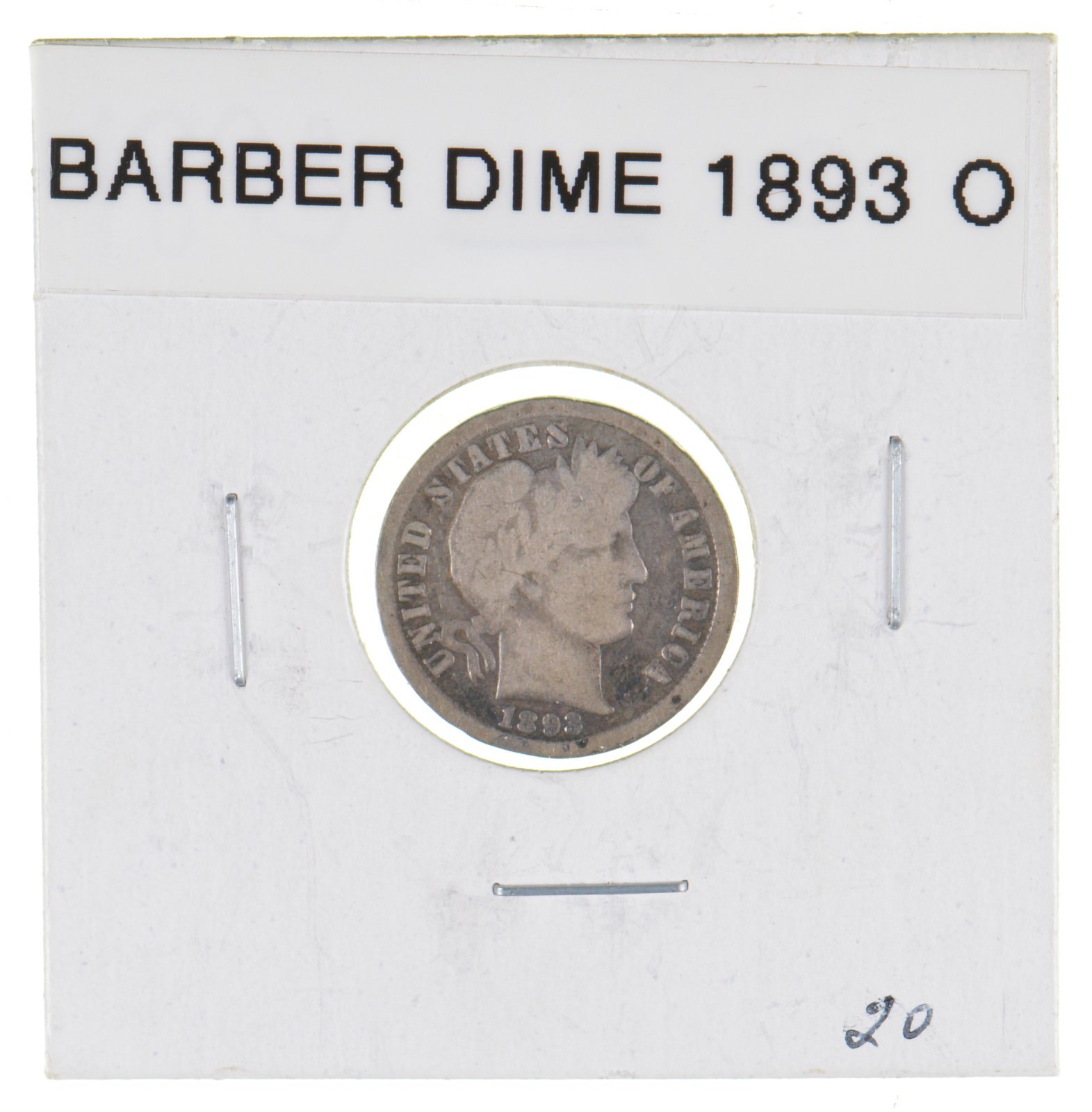 1893-O Barber Dime | Property Room