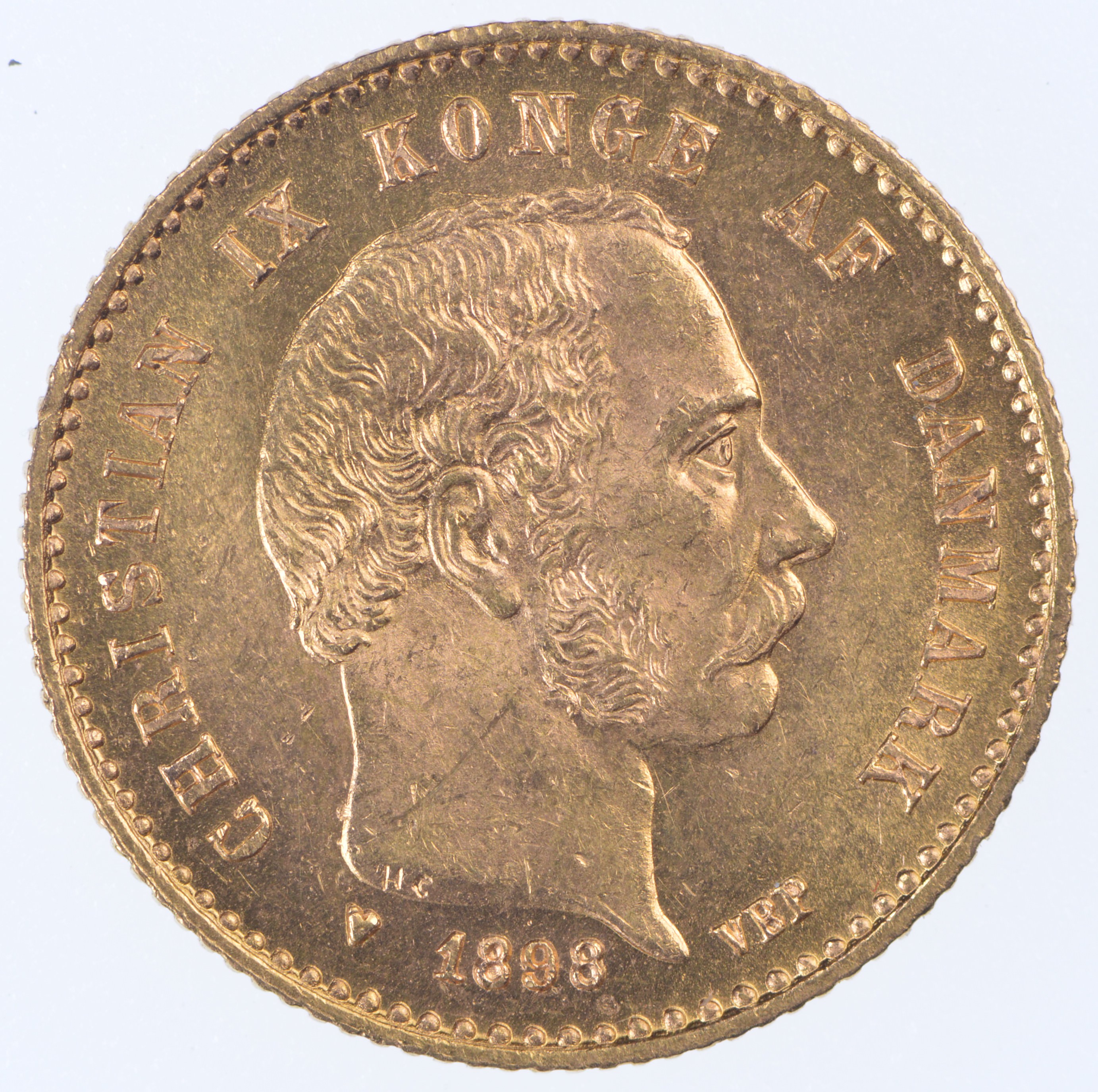 1898 Denmark 10 Kroner Gold Coin AGW .1296 oz | Property Room