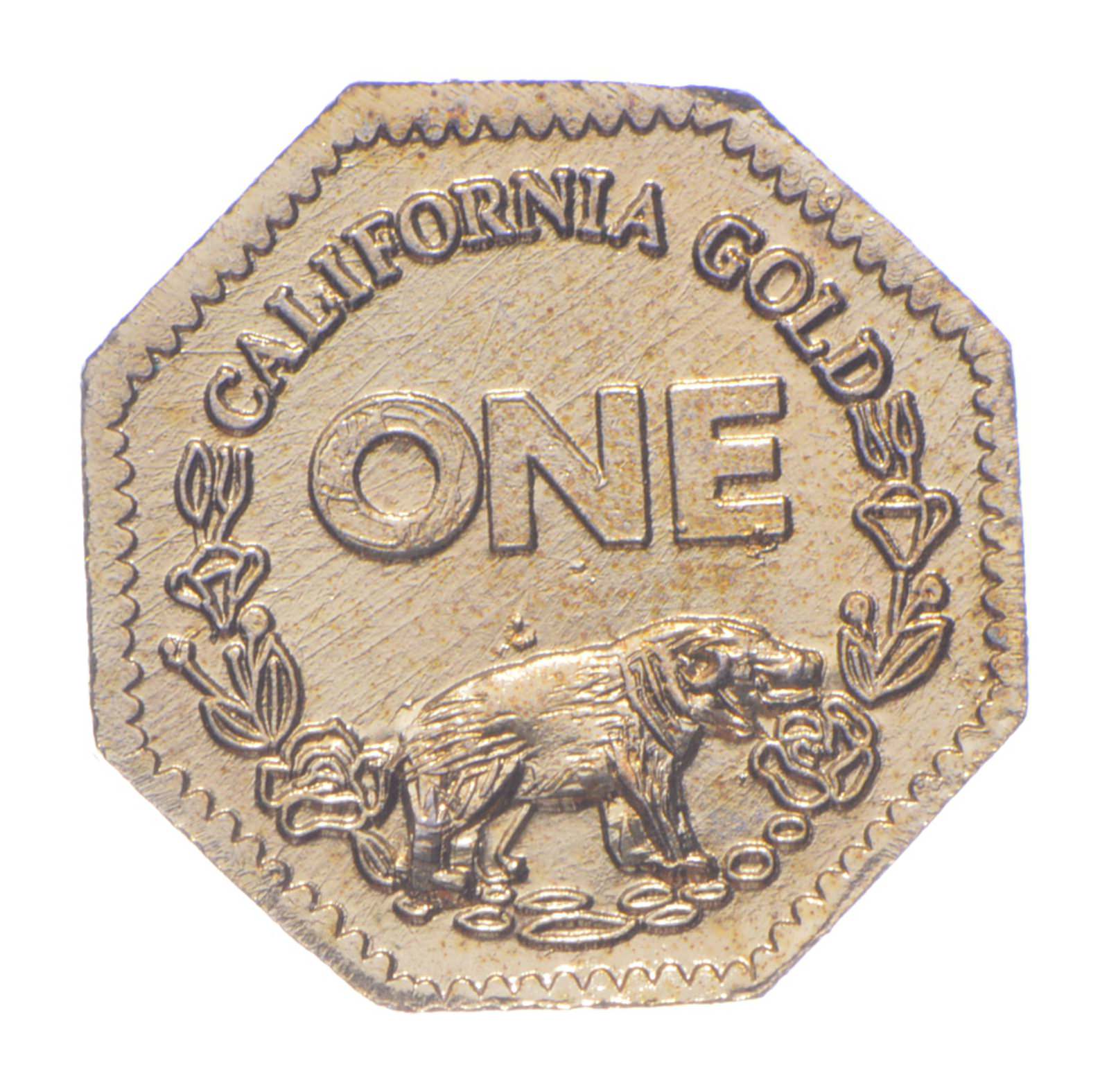 1898 Octagonal California Gold Rush Souvenir Token | Property Room