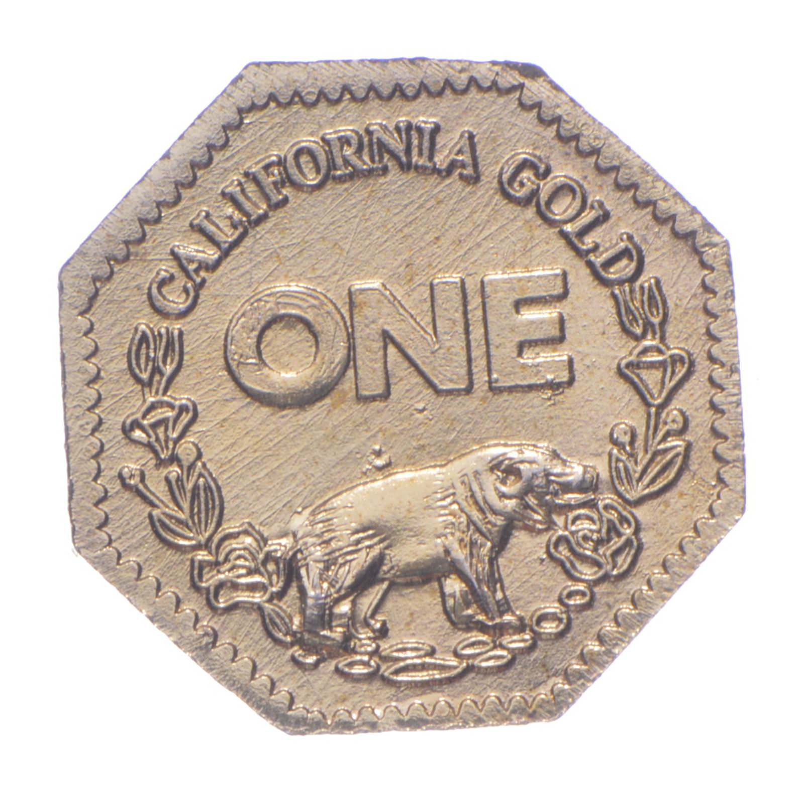 1898 Octagonal California Gold Rush Souvenir Token | Property Room