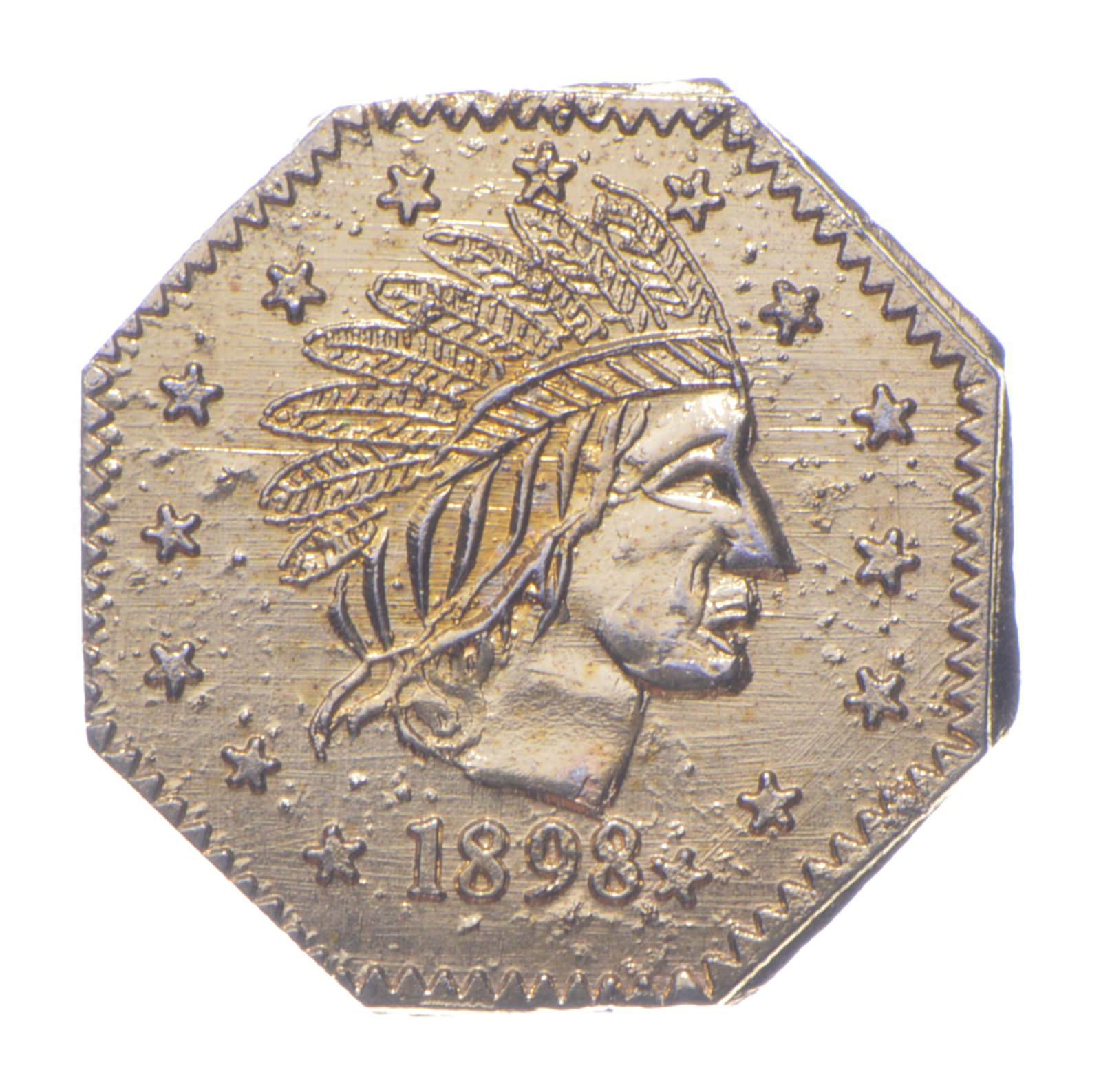 1898 Octagonal California Gold Rush Souvenir Token | Property Room