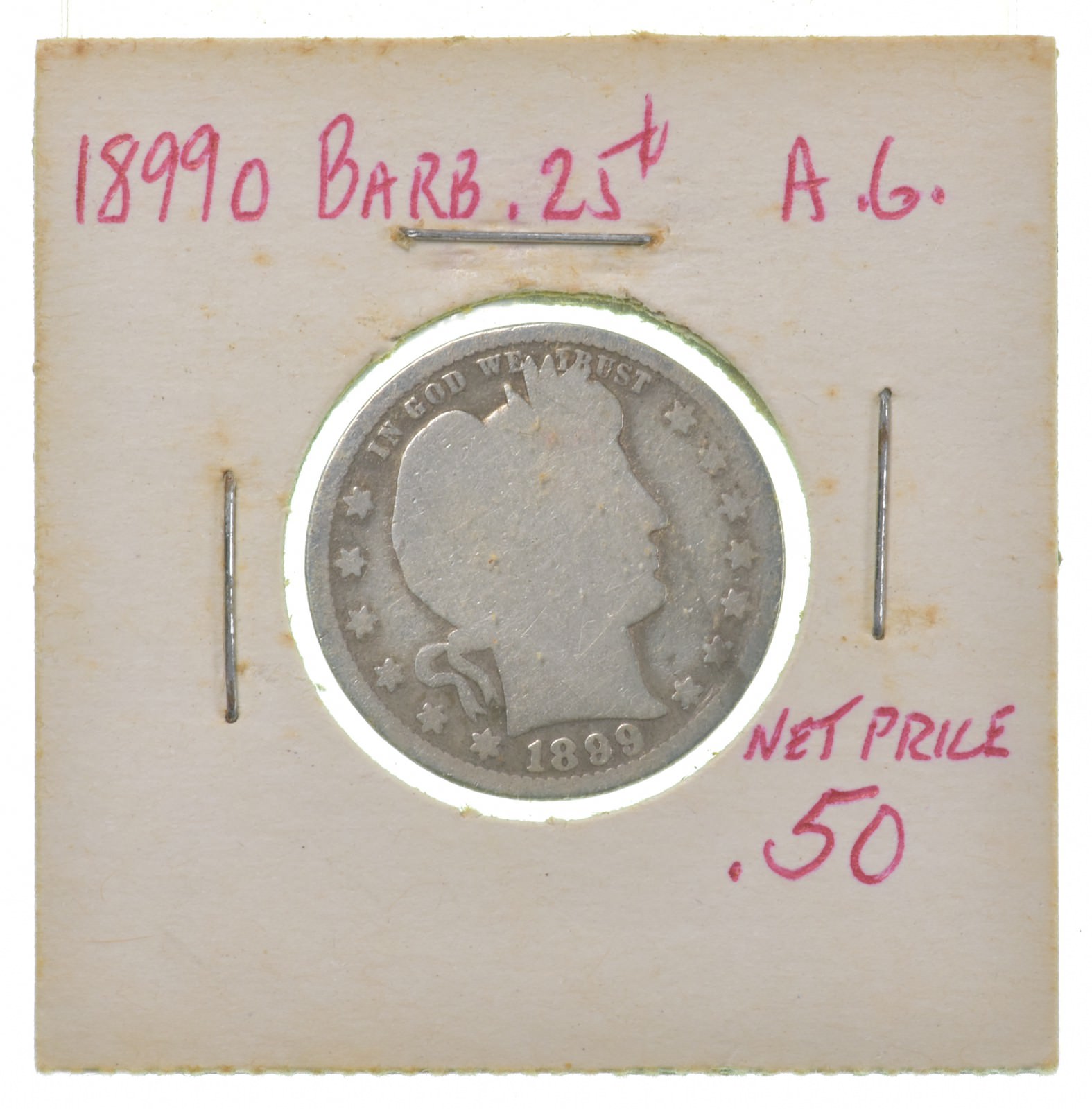 1899-O Barber Quarter From a COIN COLLECTION from 1970's | Property Room