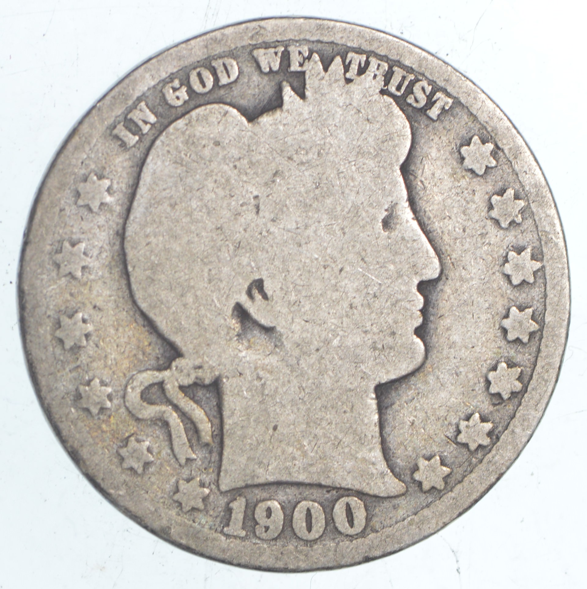 1900 Liberty Barber 90% Silver US Quarter | Property Room