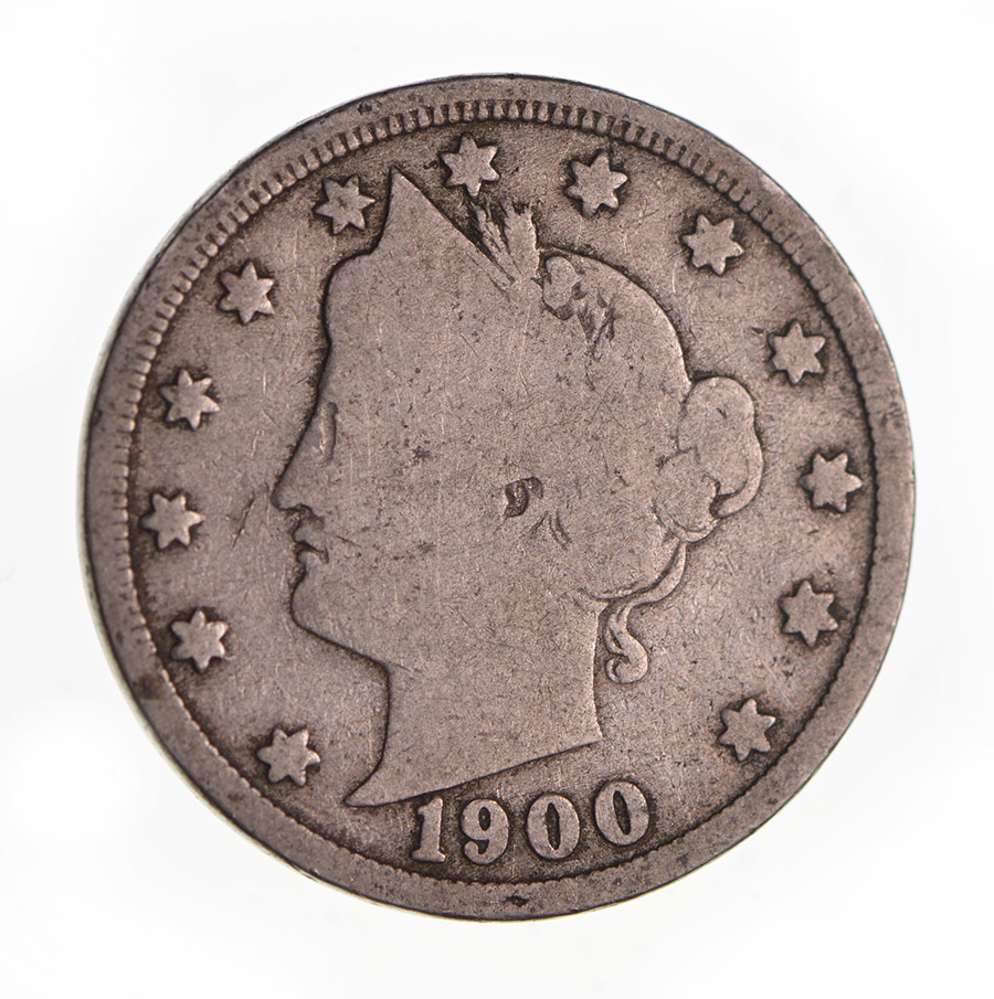 1900 Liberty Head V Nickel - Circulated Condition - Over 110 Years Old ...