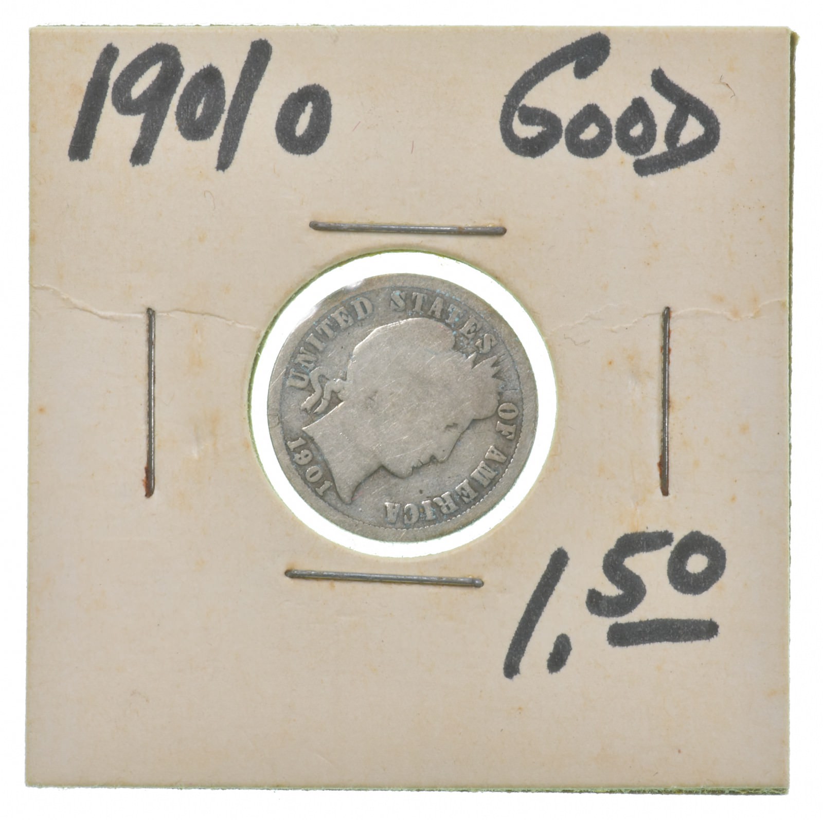 1901-O Barber Dime | Property Room