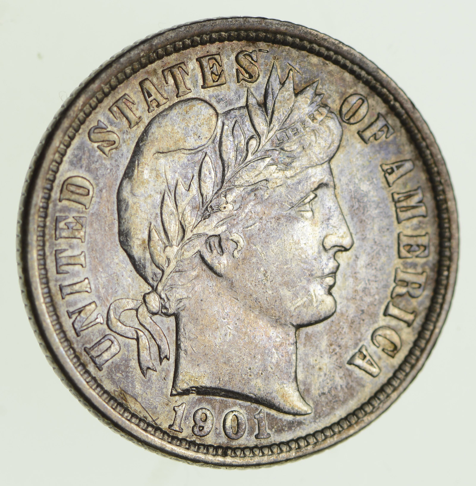 1901-O Barber Head Silver Dime - Near Uncirculated | Property Room