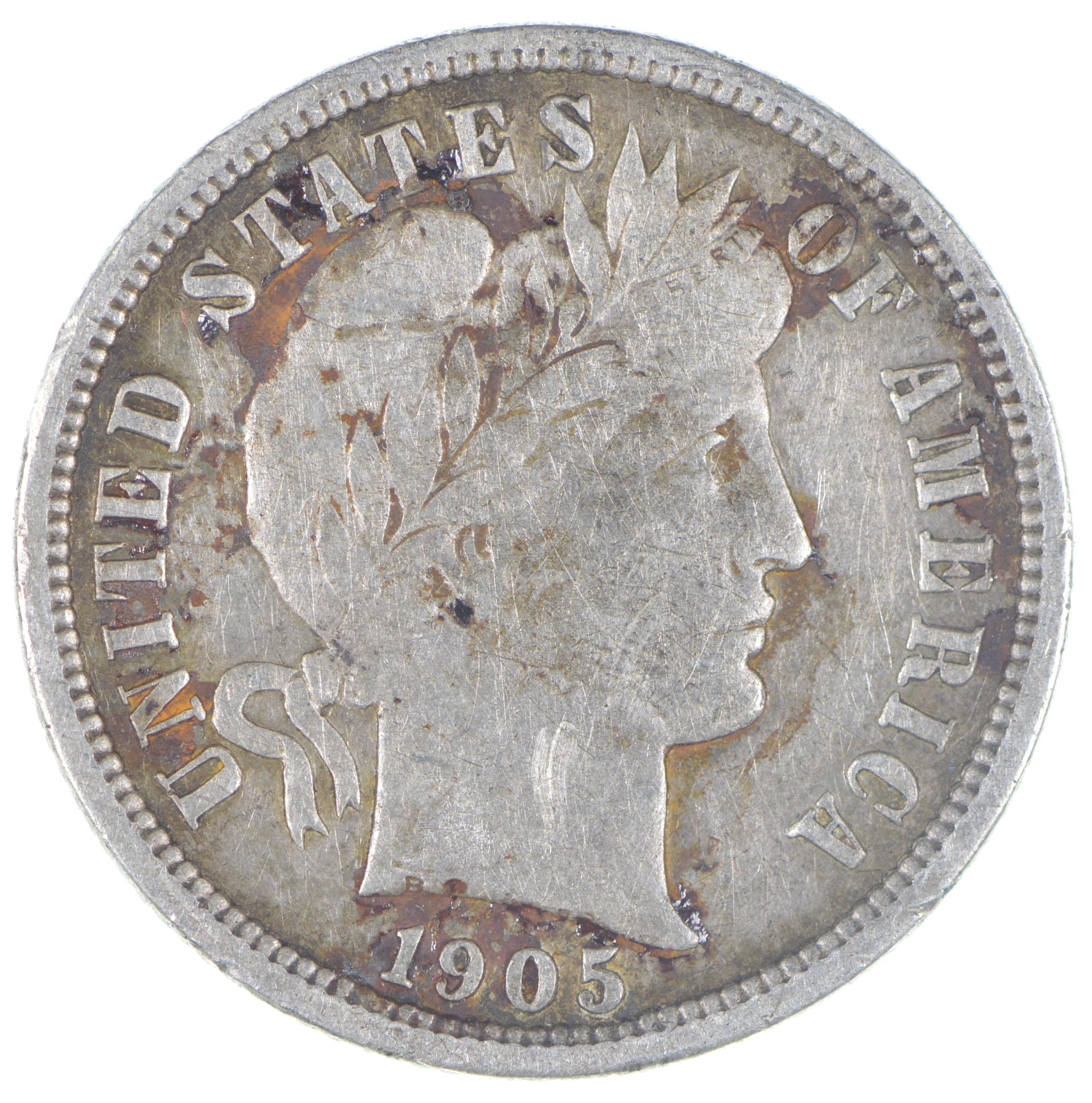 1905-S Barber Silver Dime | Property Room