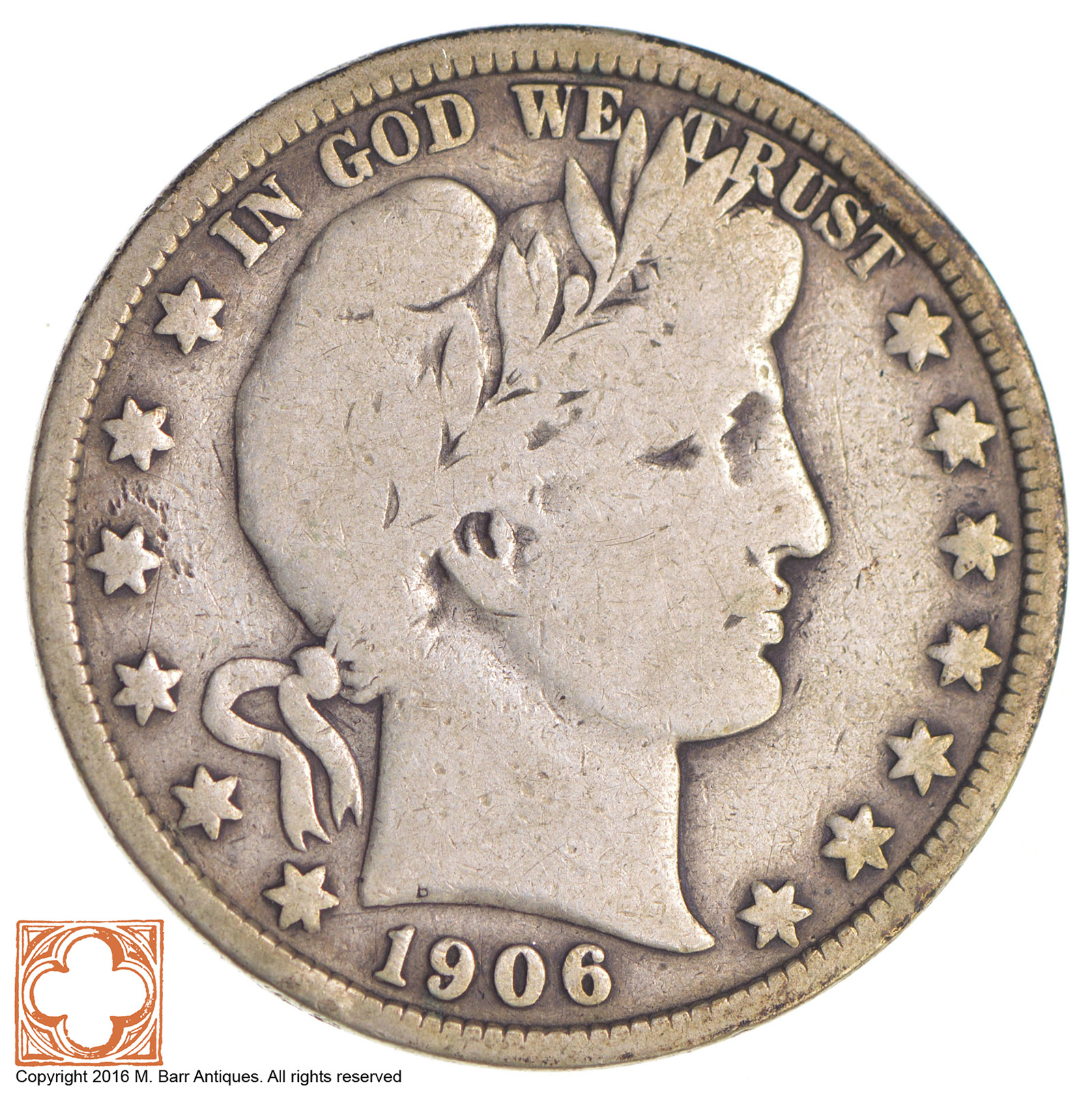 1906 Barber Silver Half Dollar | Property Room