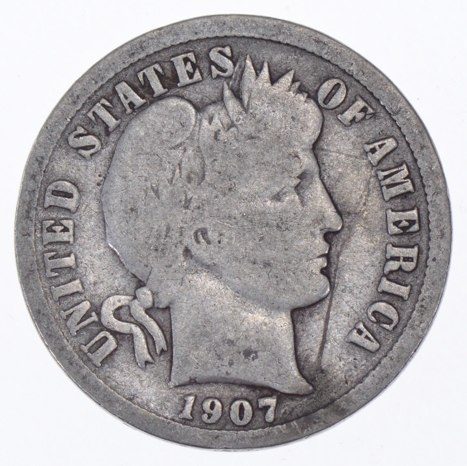 1907 Barber Liberty 90% Silver United States Dime | Property Room