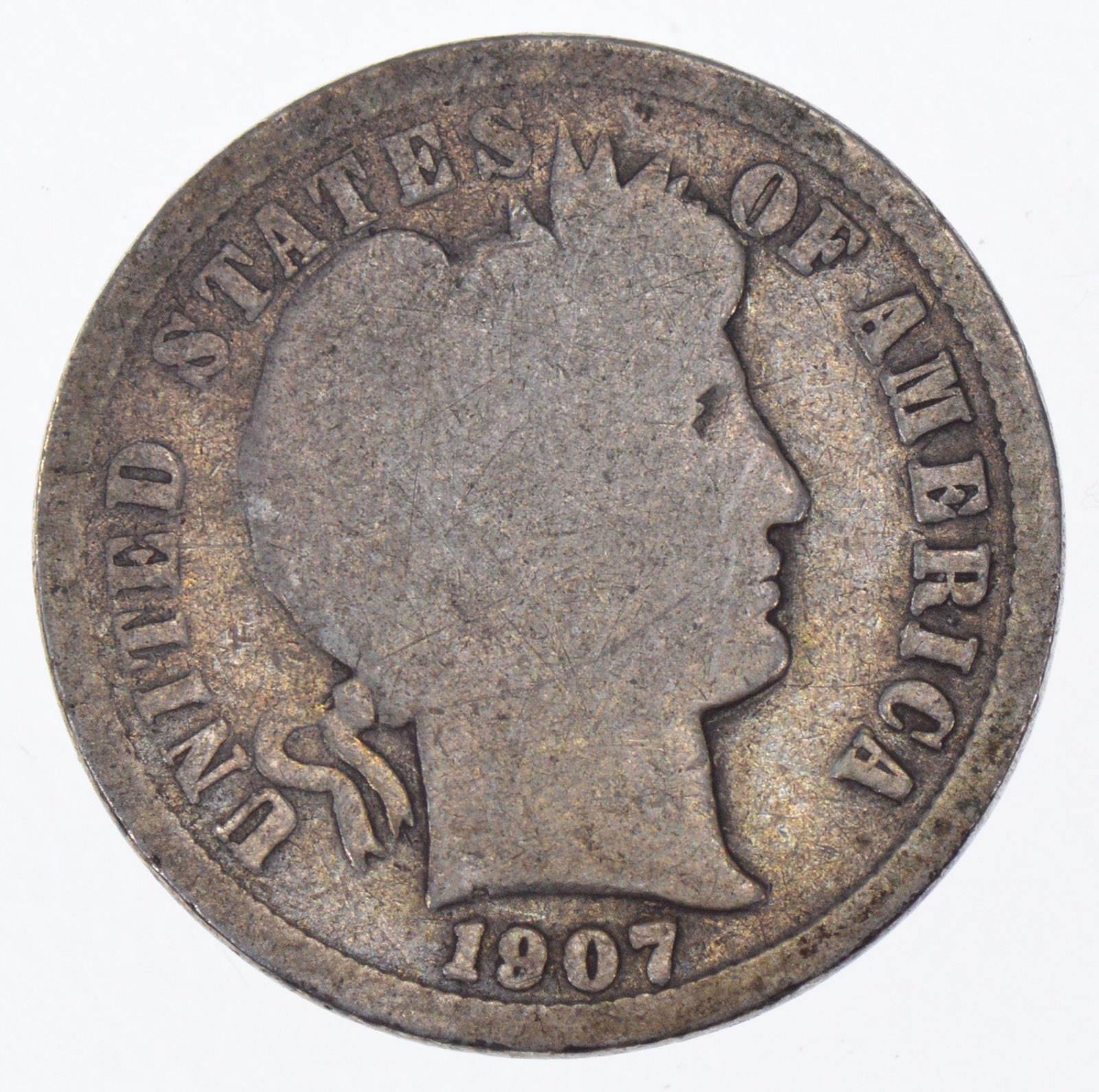 1907-S Barber Liberty 90% Silver United States Dime | Property Room