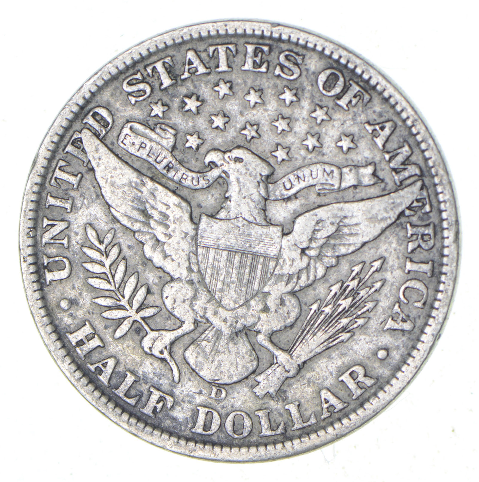 1908-D Barber Head Silver Half Dollar - Circulated | Property Room