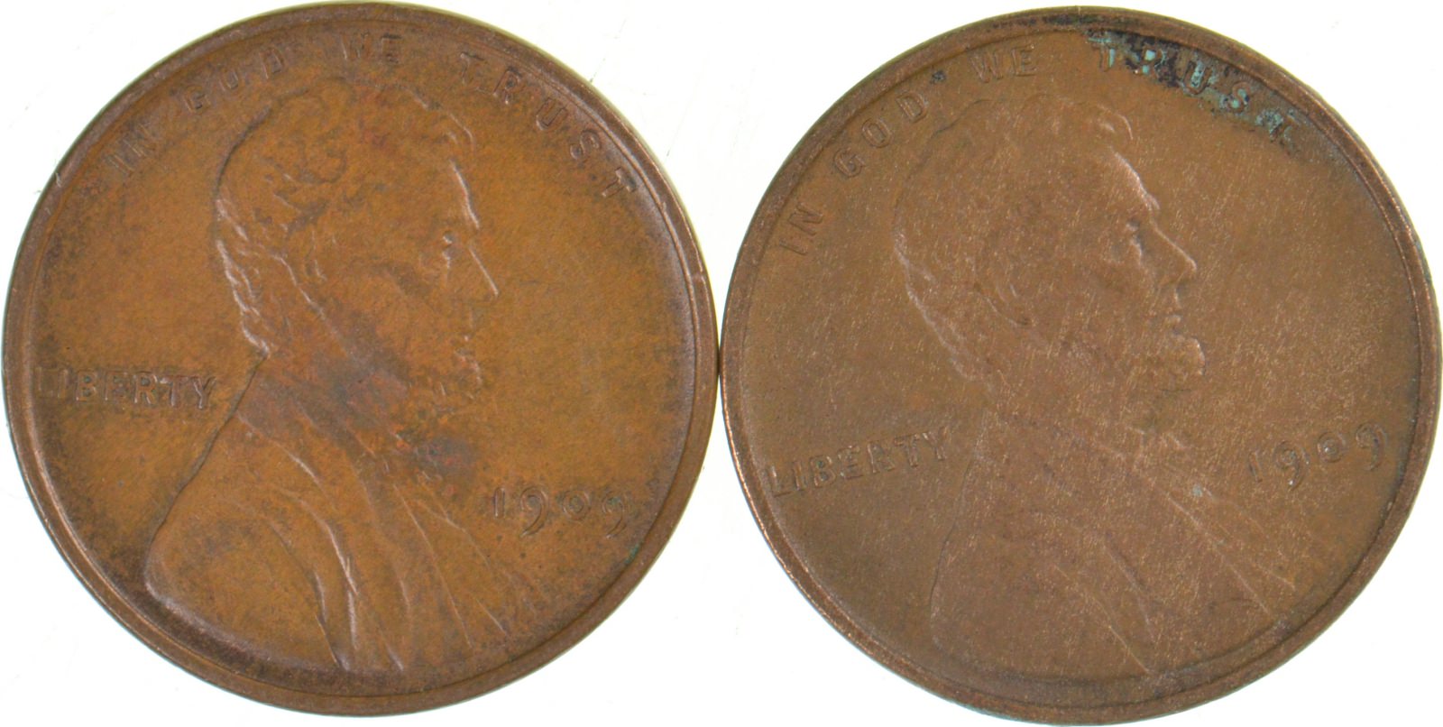 1909 & 1909 VDB Lincoln Wheat Cent - 2 Coin Set - Variety Collection ...