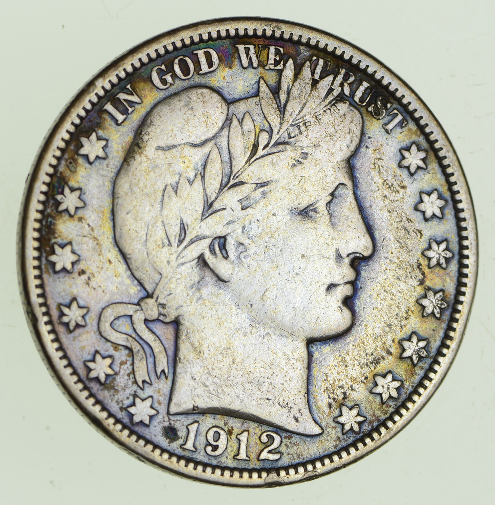 1912-S Barber Head Silver Half Dollar - Circulated | Property Room