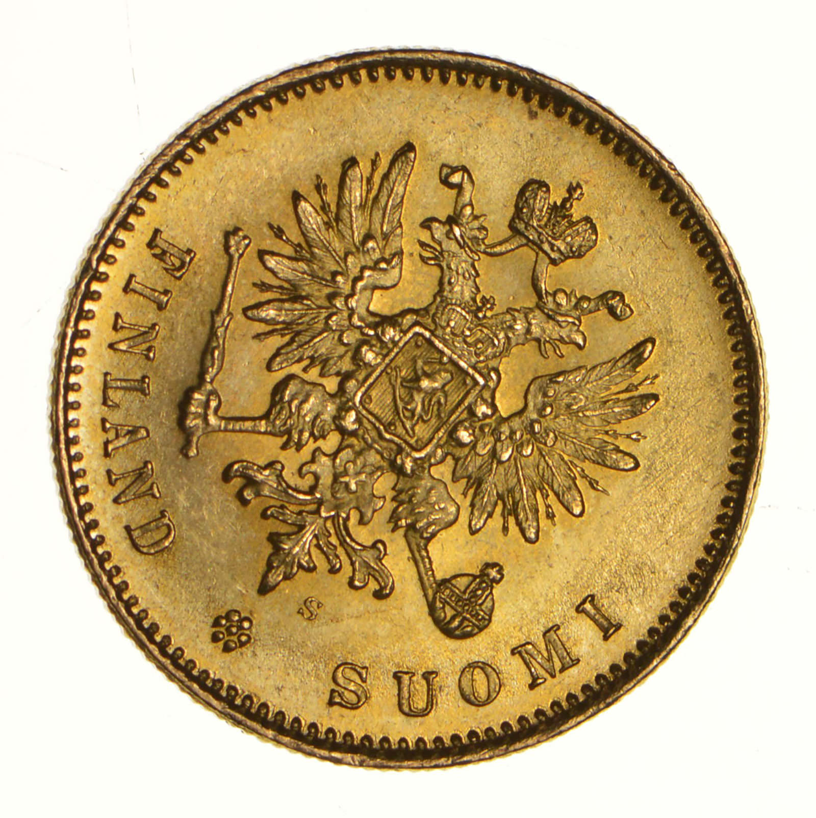 1912-S Finland Gold 20 Markkaa Gold World Coin - Uncirculated | Property Room