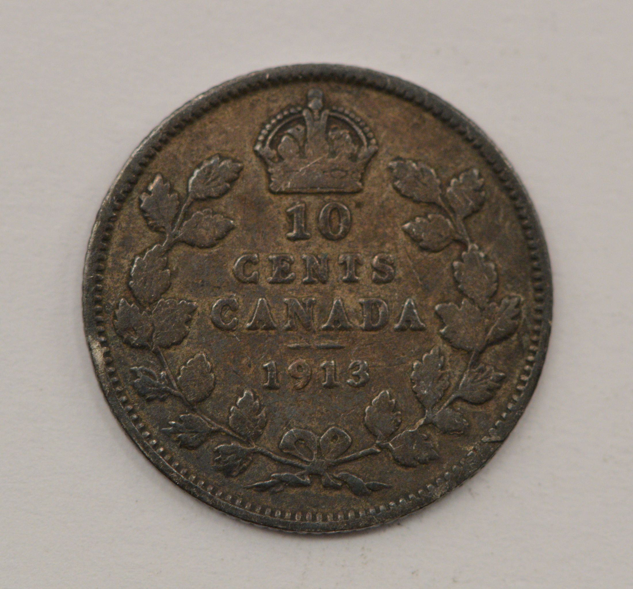 1913 Canada 10 Cents Silver Foreign Coin | Property Room