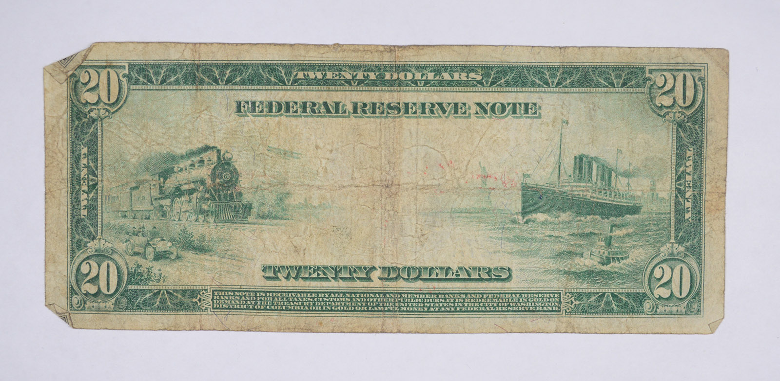 1914 $20.00 Federal Reserve Large Size Note - Philadelphia | Property Room
