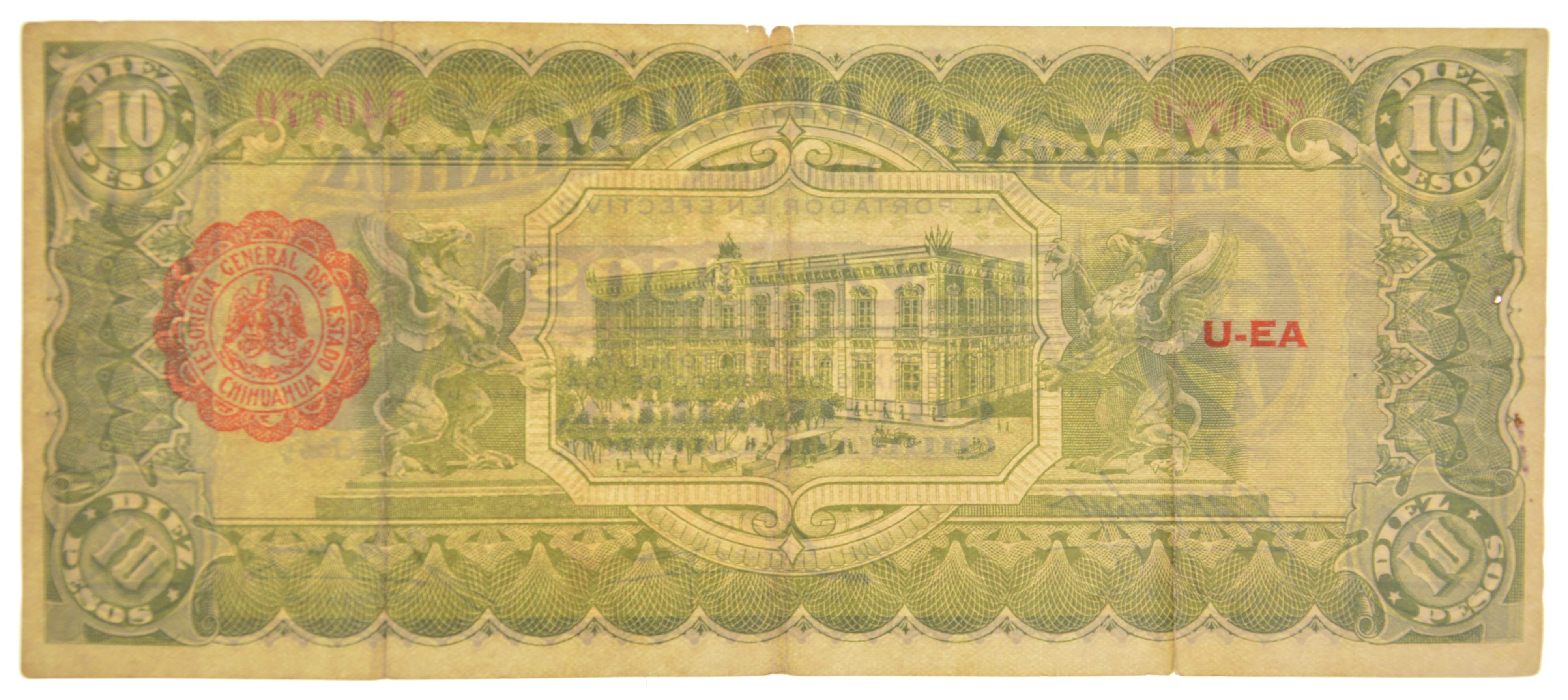 1915 Mexico Chihuahua 10 Pesos Note | Property Room