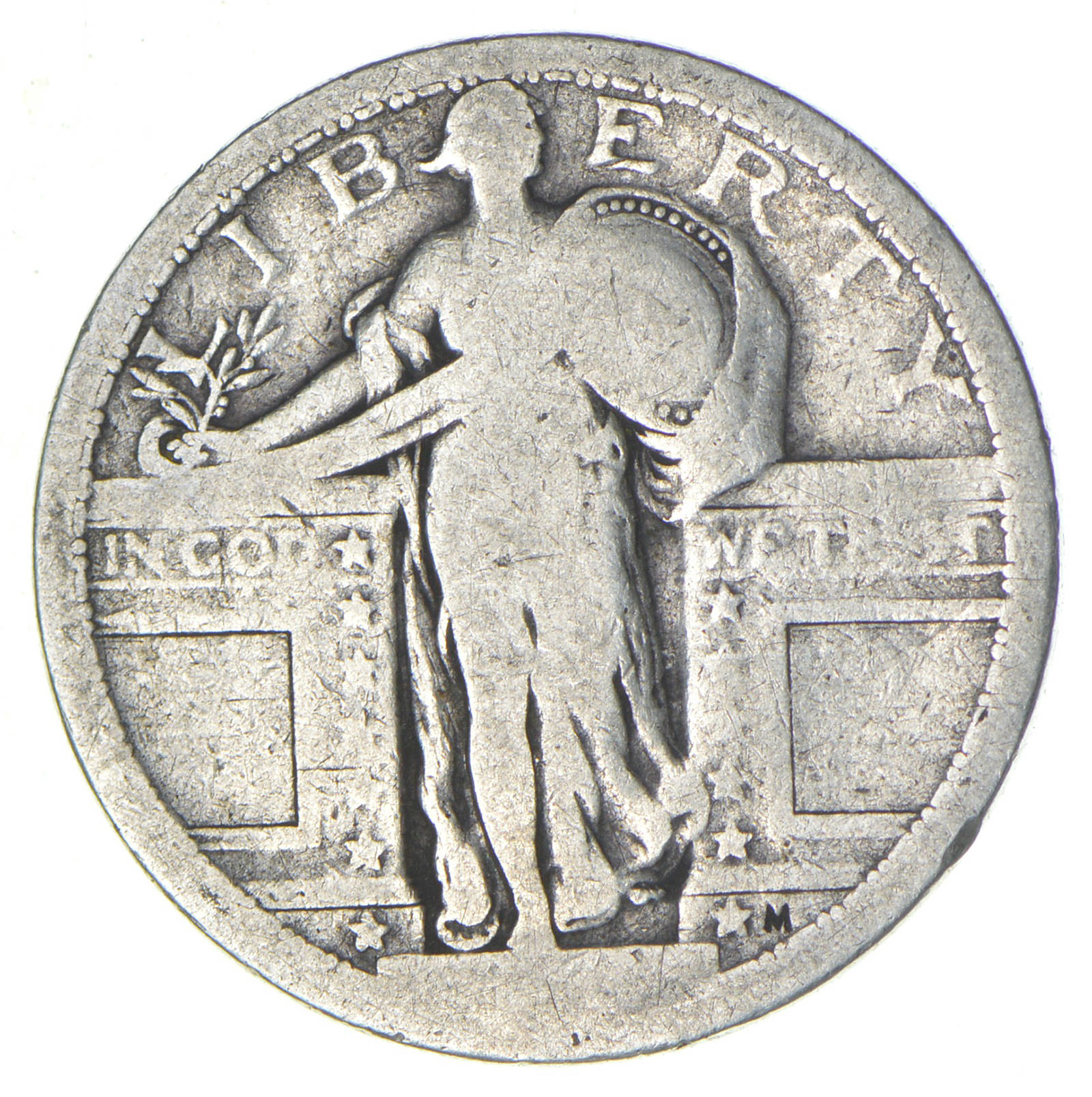 1916 or 1917 Type 1 Standing Liberty Quarter - Mystery - No Star ...